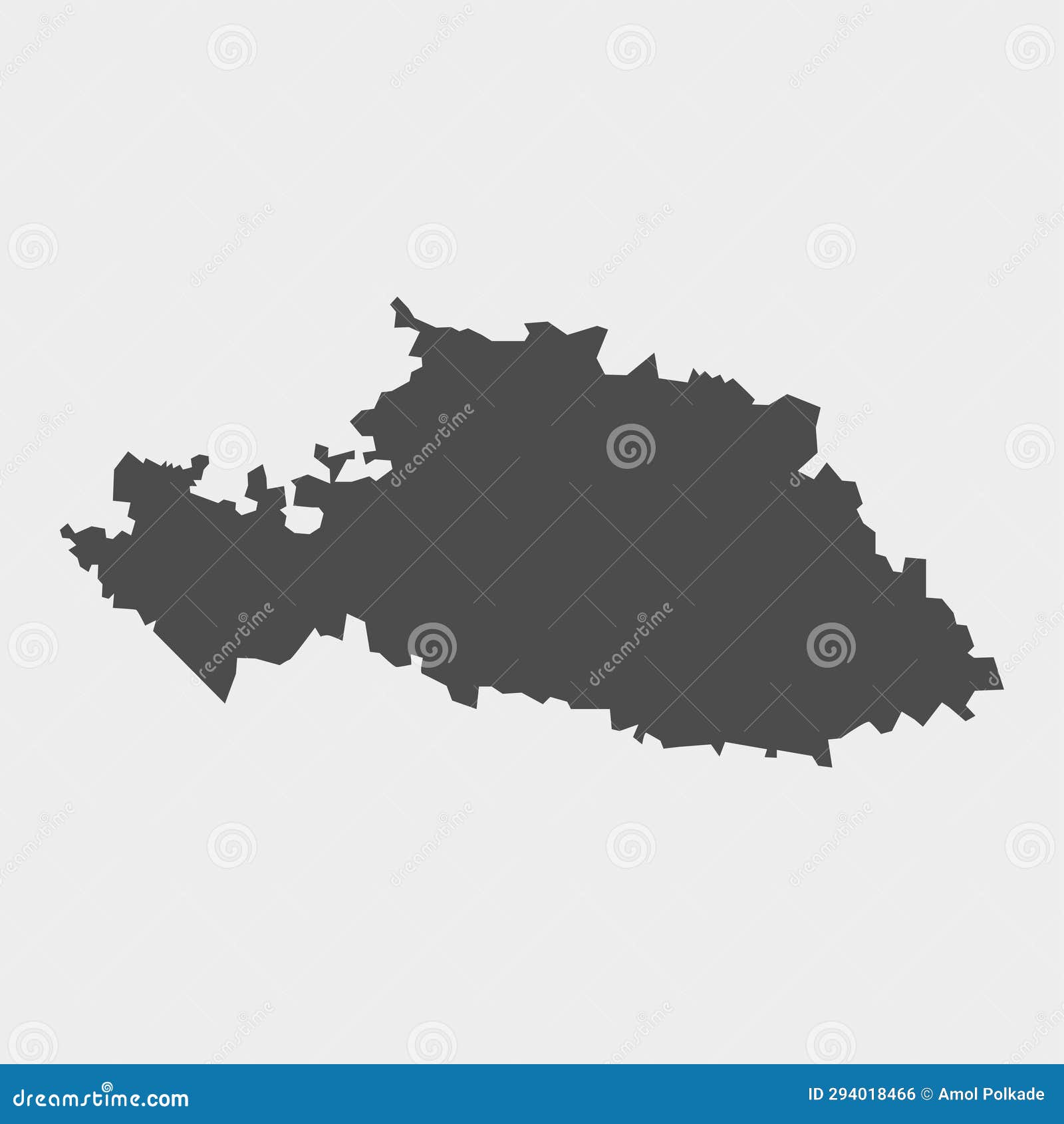 Beed District Map Vector Icon on White Background Stock Vector ...