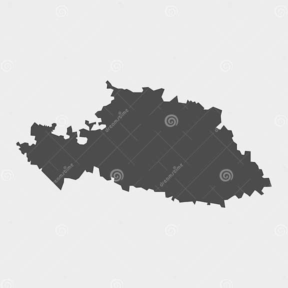 Beed District Map Vector Icon on White Background Stock Vector ...