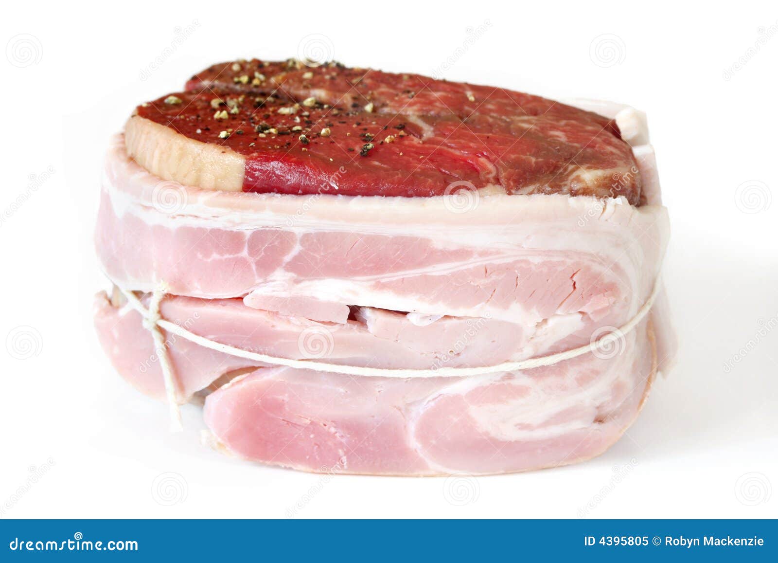 Beef with Bacon stock image. Image of thick, tournedo - 4395805