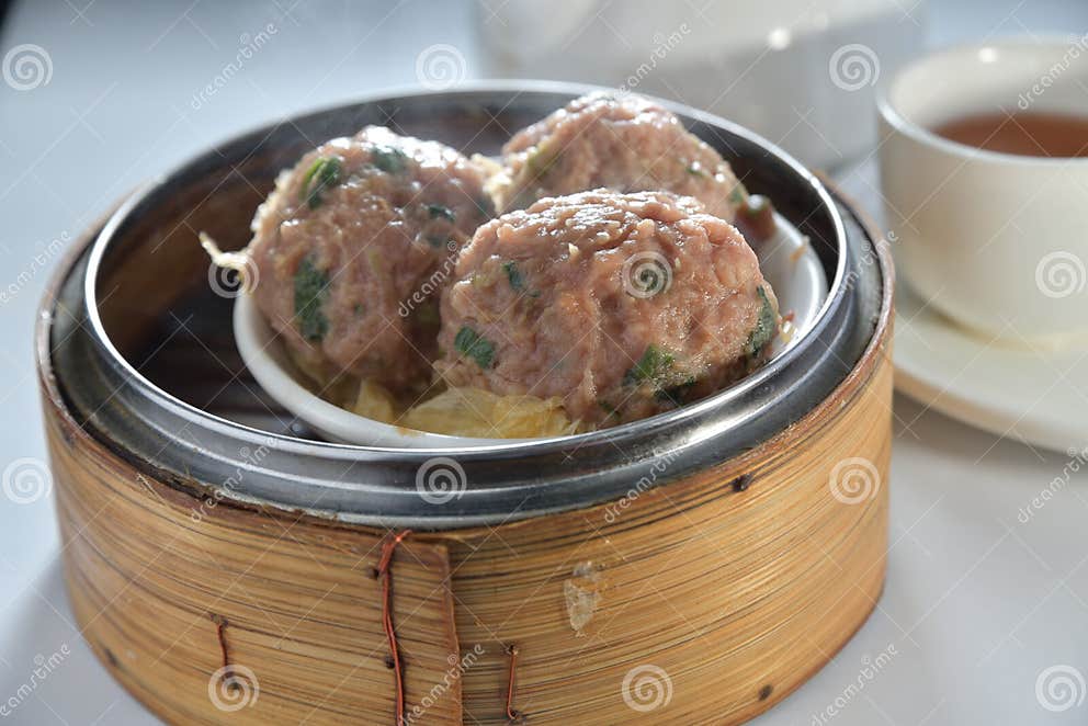 Beef ball dim sum stock image. Image of cantonese, shao - 242270771