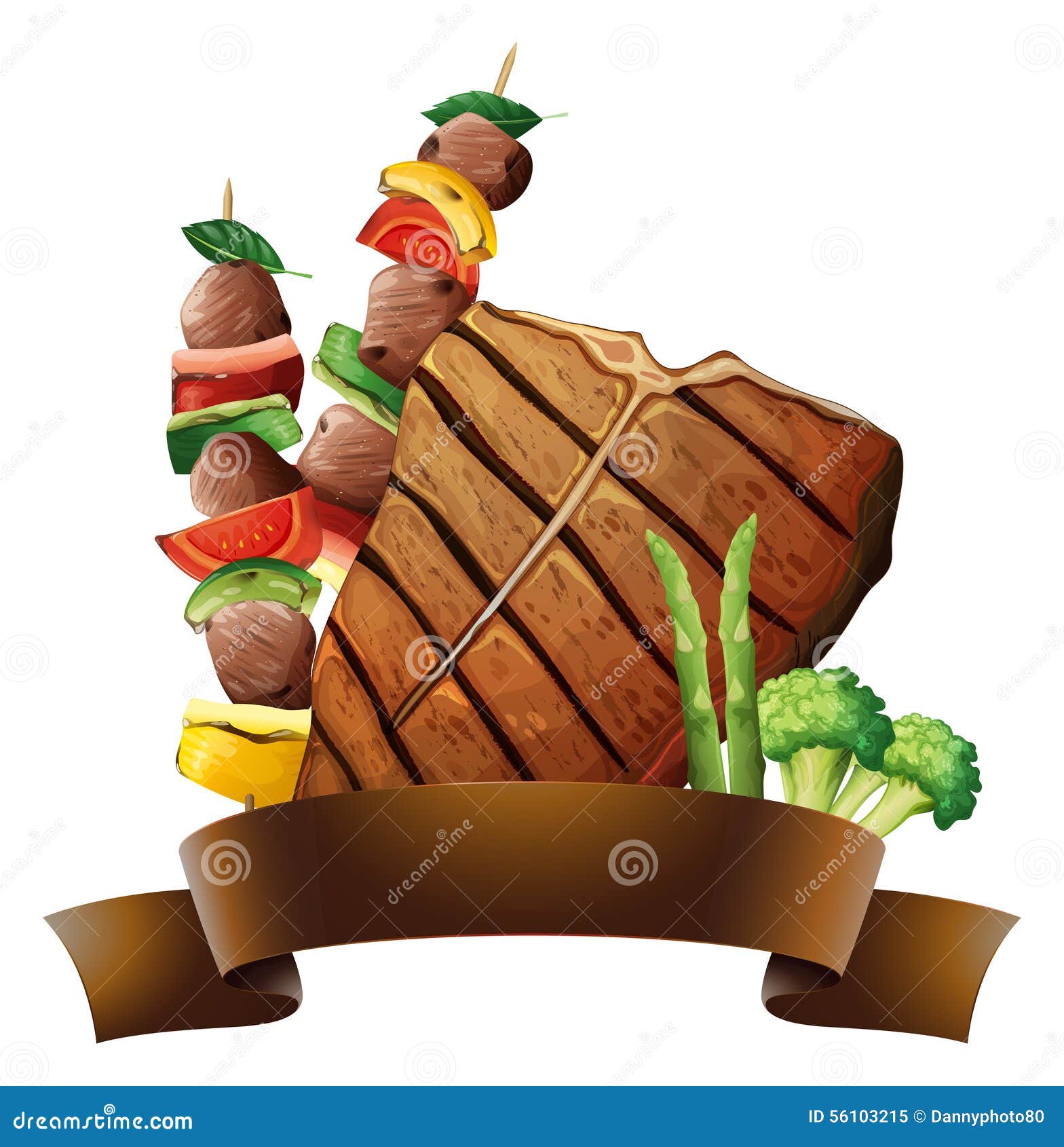 Beef and banner stock vector. Illustration of banner - 56103215