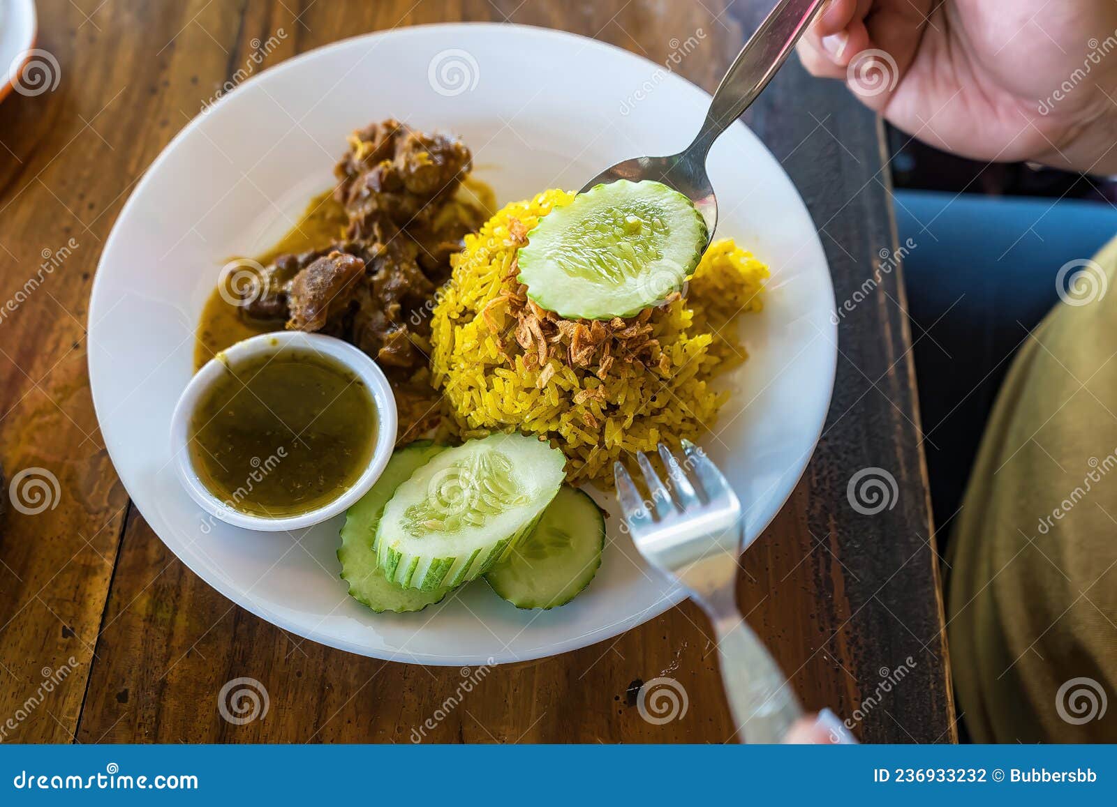 Beef Biryani or Curried Rice and Beef - Thai-Muslim Version of Indian ...