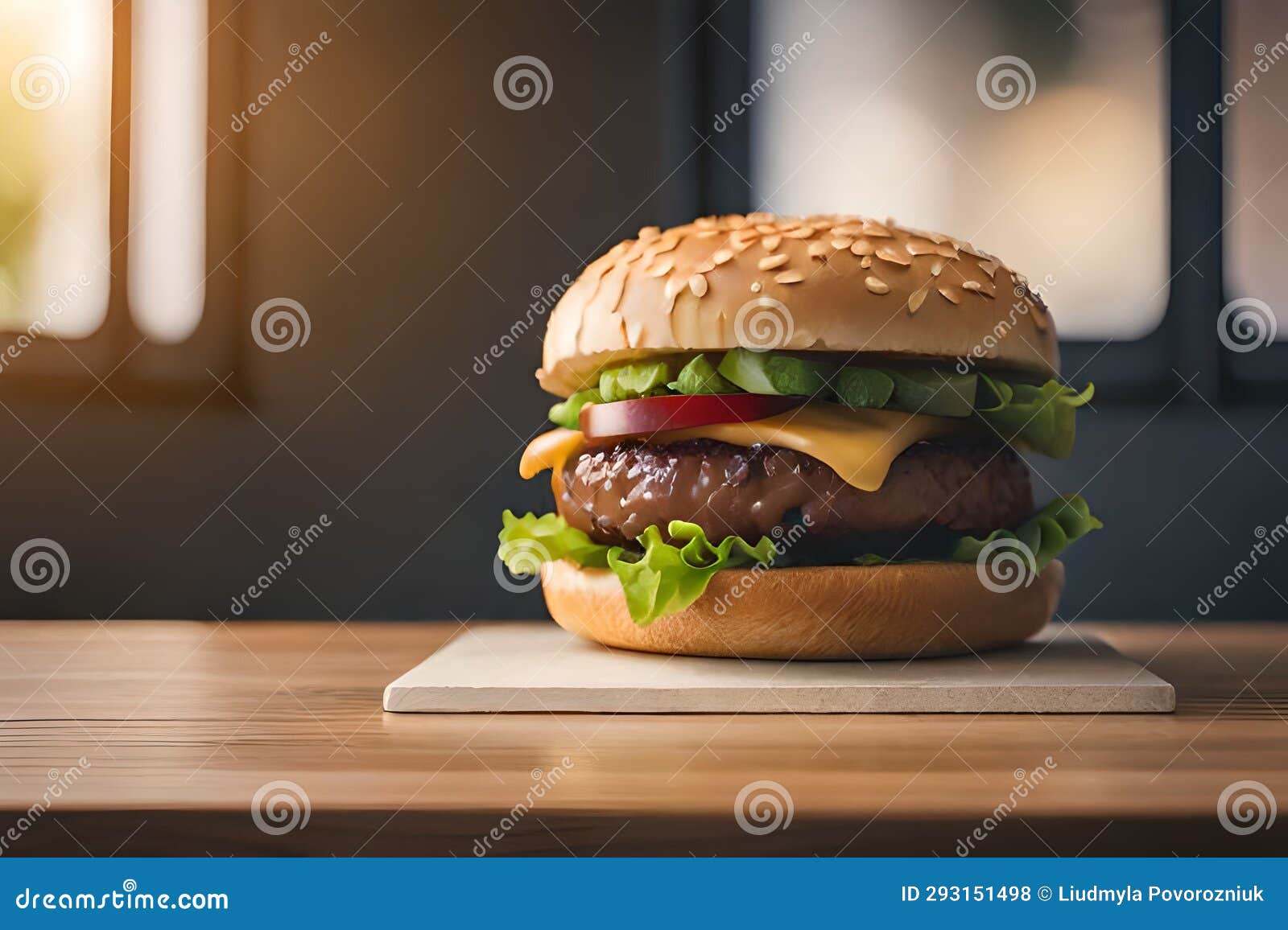 Beef Bread Bun Burger Cheese Delicious Dinner Food Stock Photo - Image ...