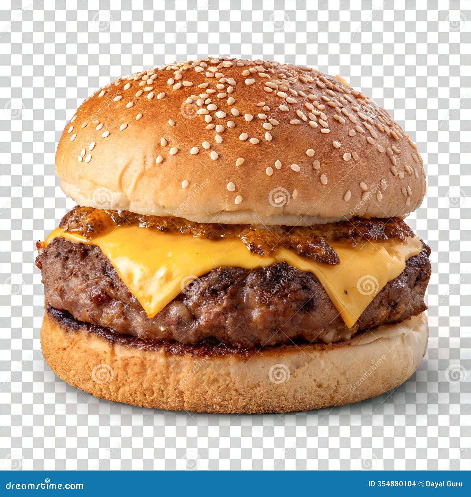 Beef Burger Isolated on Transparent Background Stock Photo - Image of ...