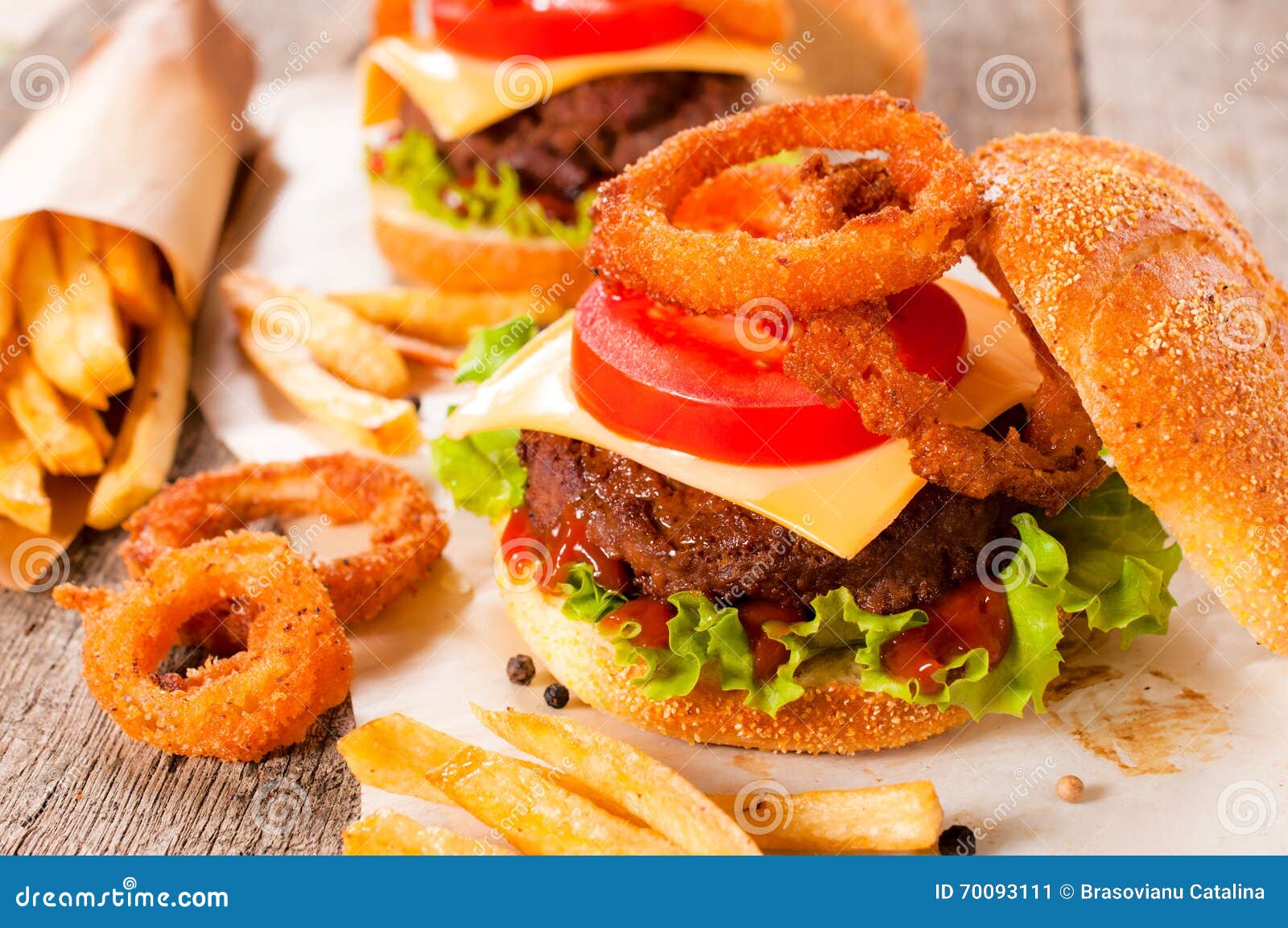 Beef burger stock image. Image of fattening, fries, copy - 70093111