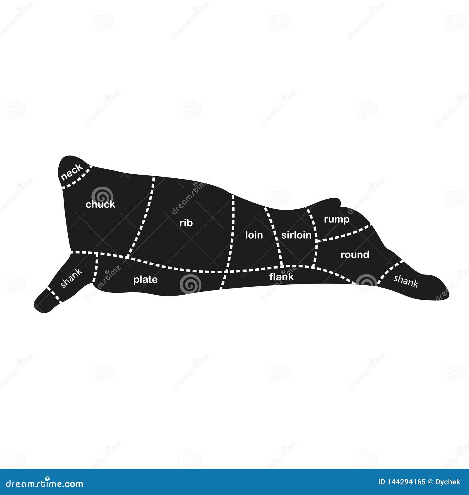 Beef Carcass Cartoon Vector | CartoonDealer.com #28566865
