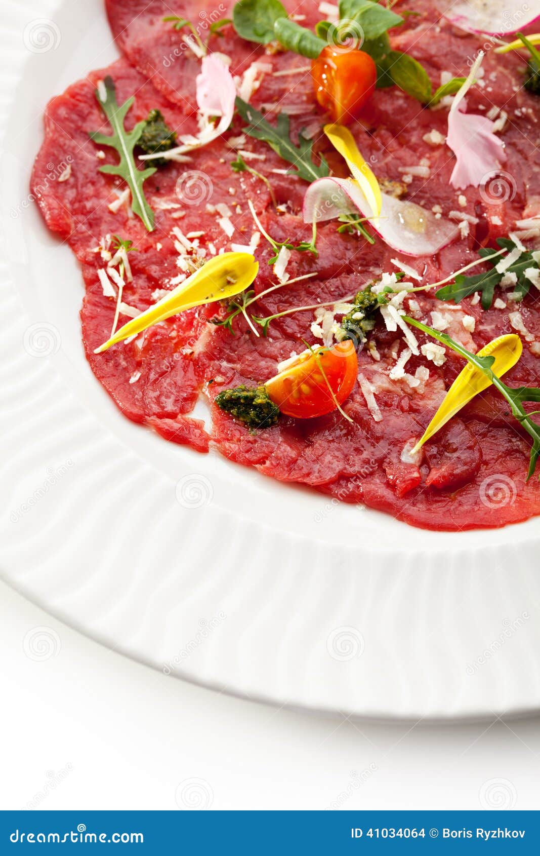 Beef Carpaccio stock photo. Image of meal, healthy, green - 41034064