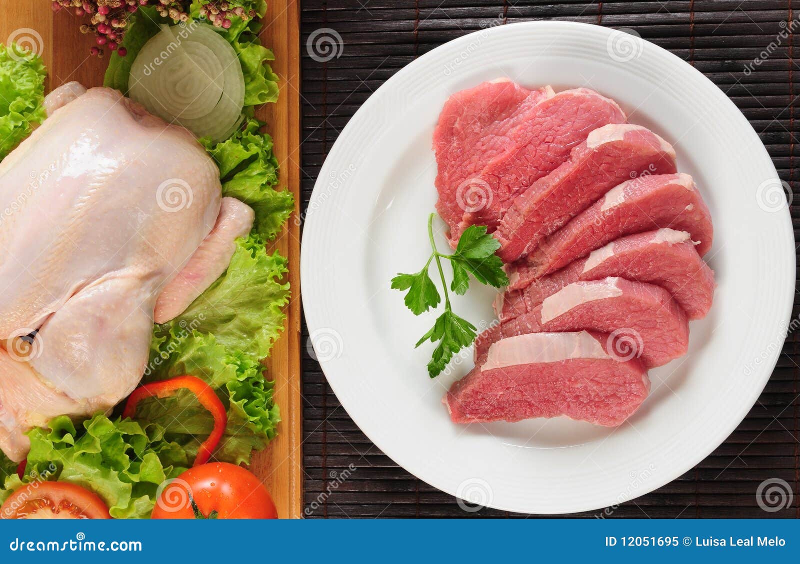 Beef and chicken stock image. Image of ingredient, steak - 12051695