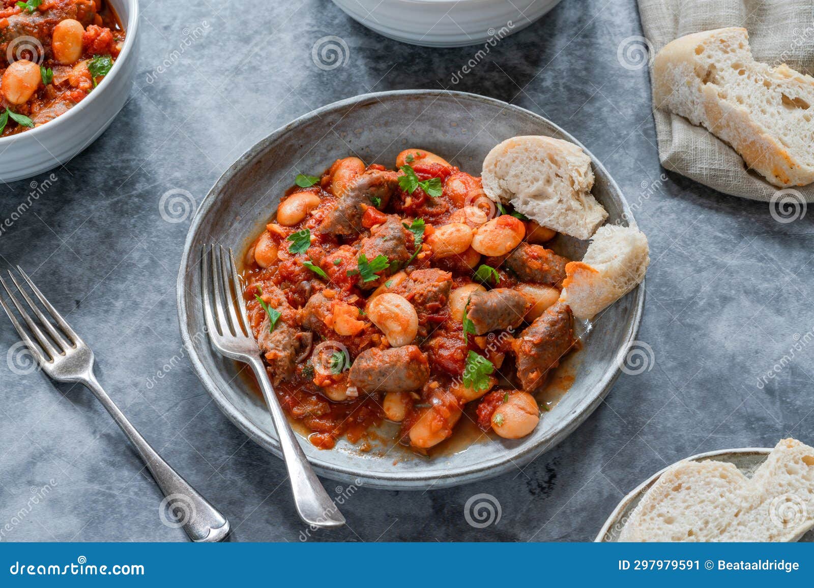 Beef Chipolatas and Bean Casserole Stock Image - Image of chipolatas ...