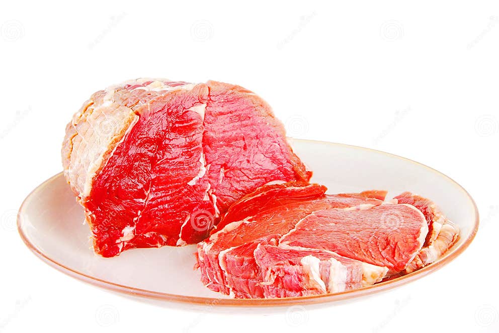 Beef chunk on dish stock photo. Image of allspice, butchery - 12033478