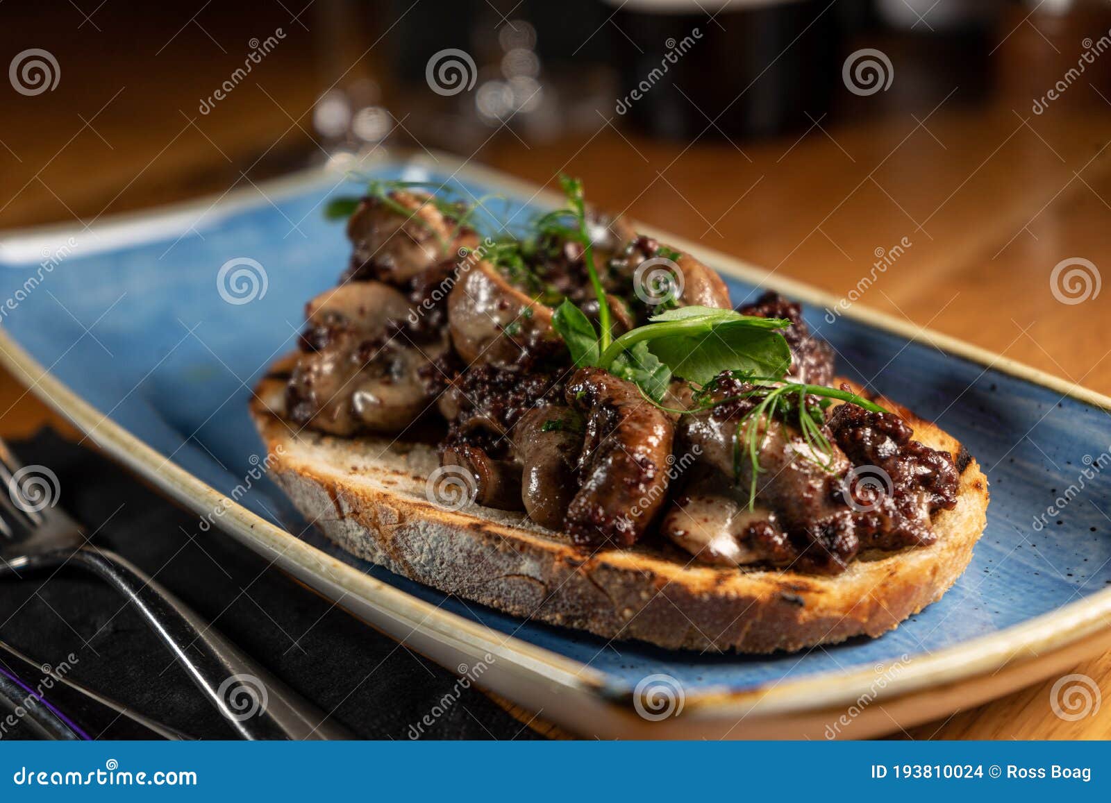 Beef Ciabatta Served with Salad Stock Photo - Image of crispy ...