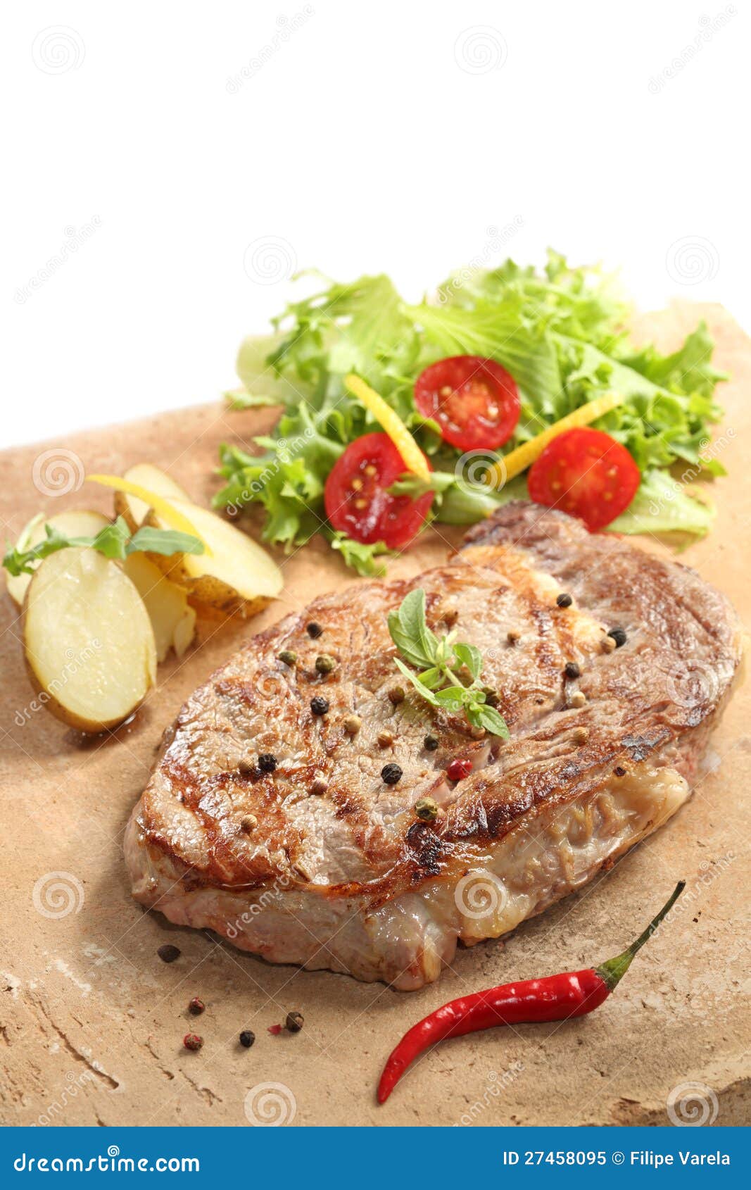 Beef cooked on a stone stock image. Image of decoration - 27458095