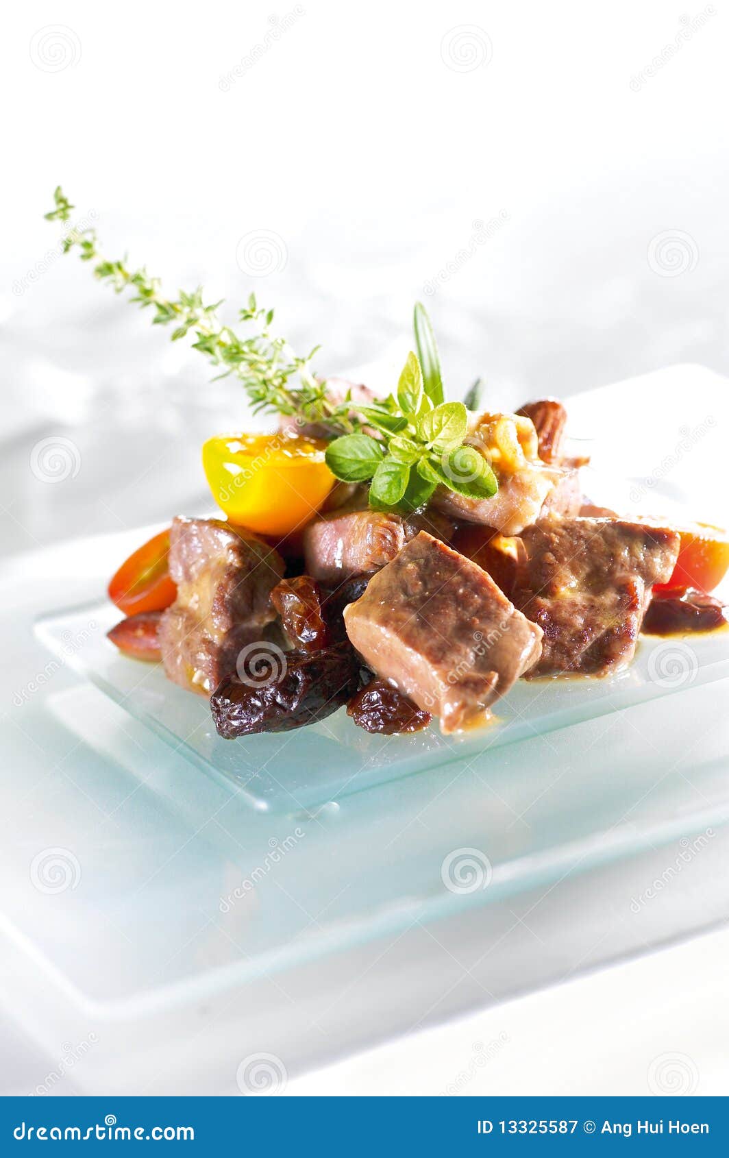 Beef cubes stock image. Image of green, herbs, lunch - 13325587