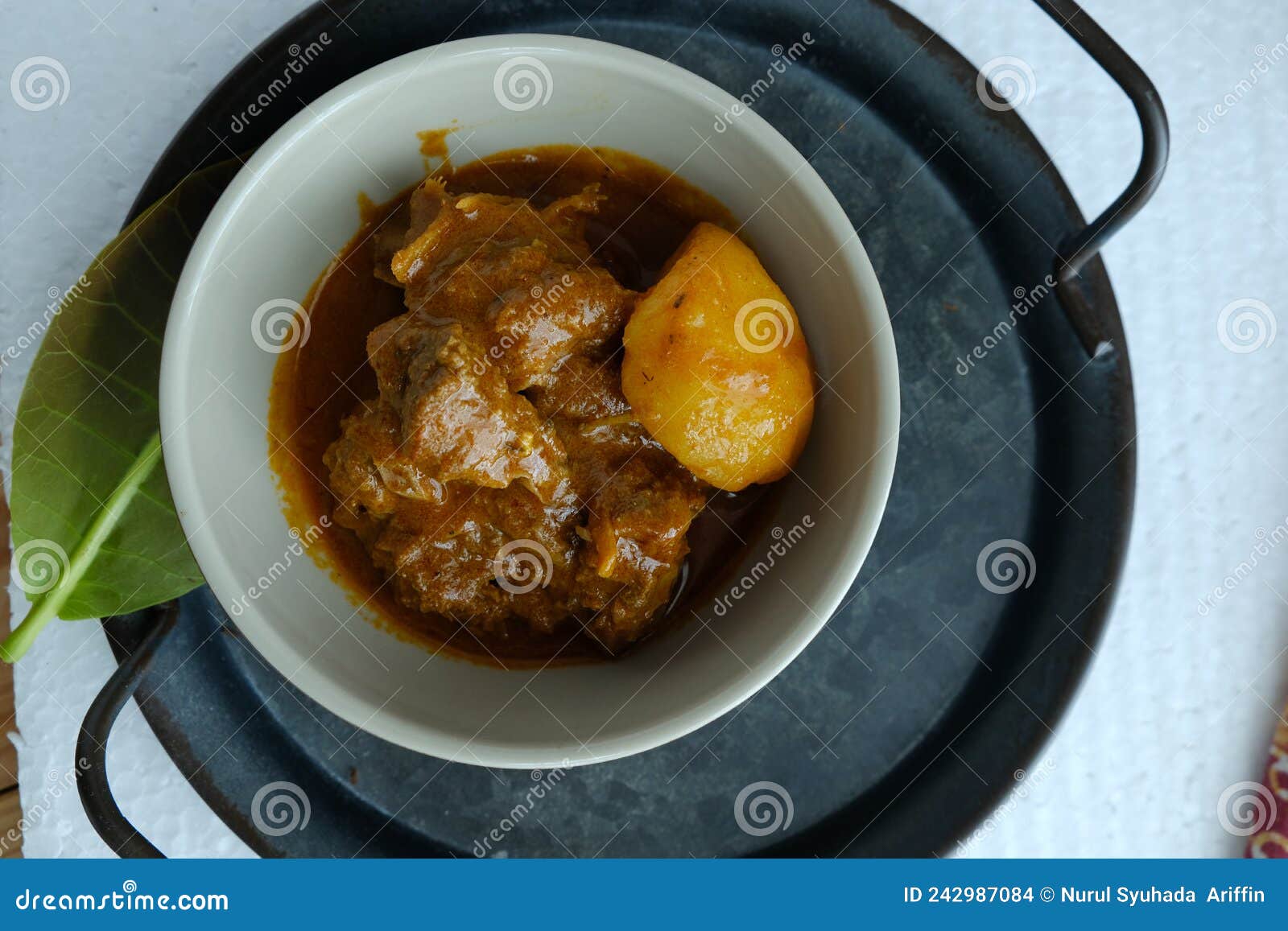 Beef Curry or Gulai Daging on White Bowl Stock Photo - Image of dessert ...