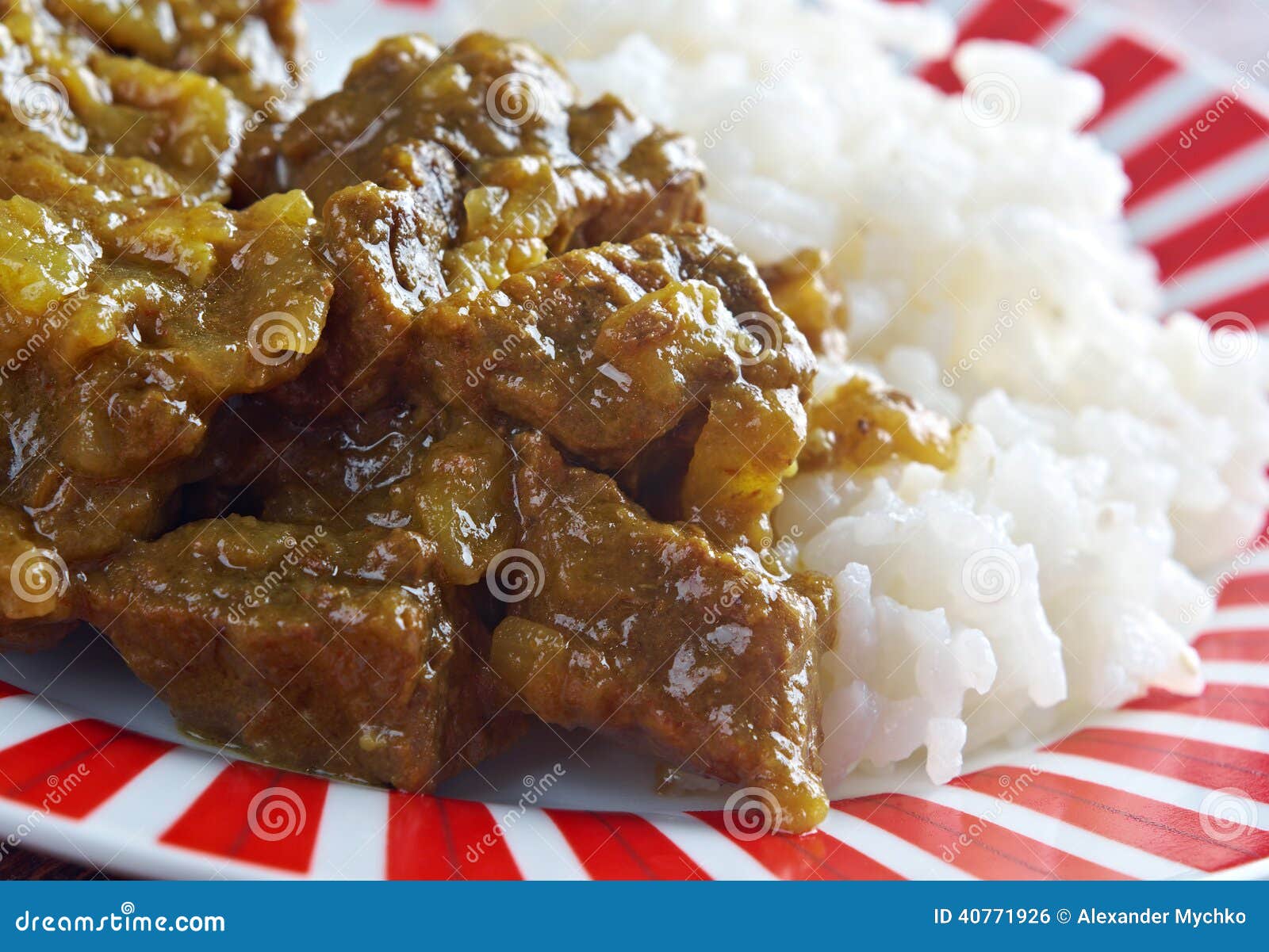 Beef Curry with Rice stock photo. Image of rogan, food - 40771926