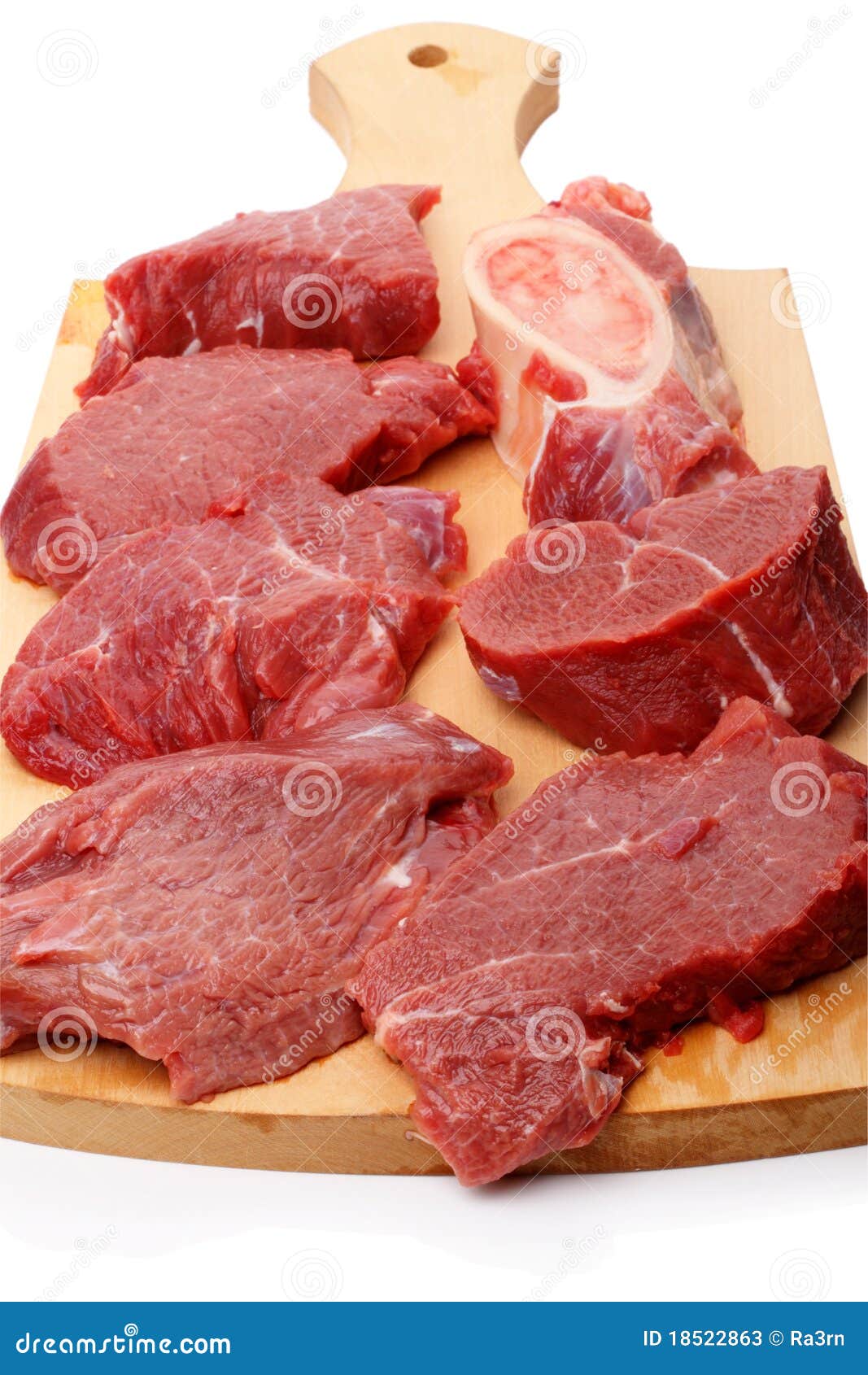 Beef on a cutting board stock image. Image of wood, meat - 18522863