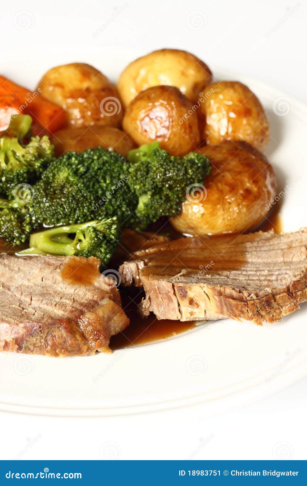 Beef dinner stock image. Image of plate, gravy, taste - 18983751