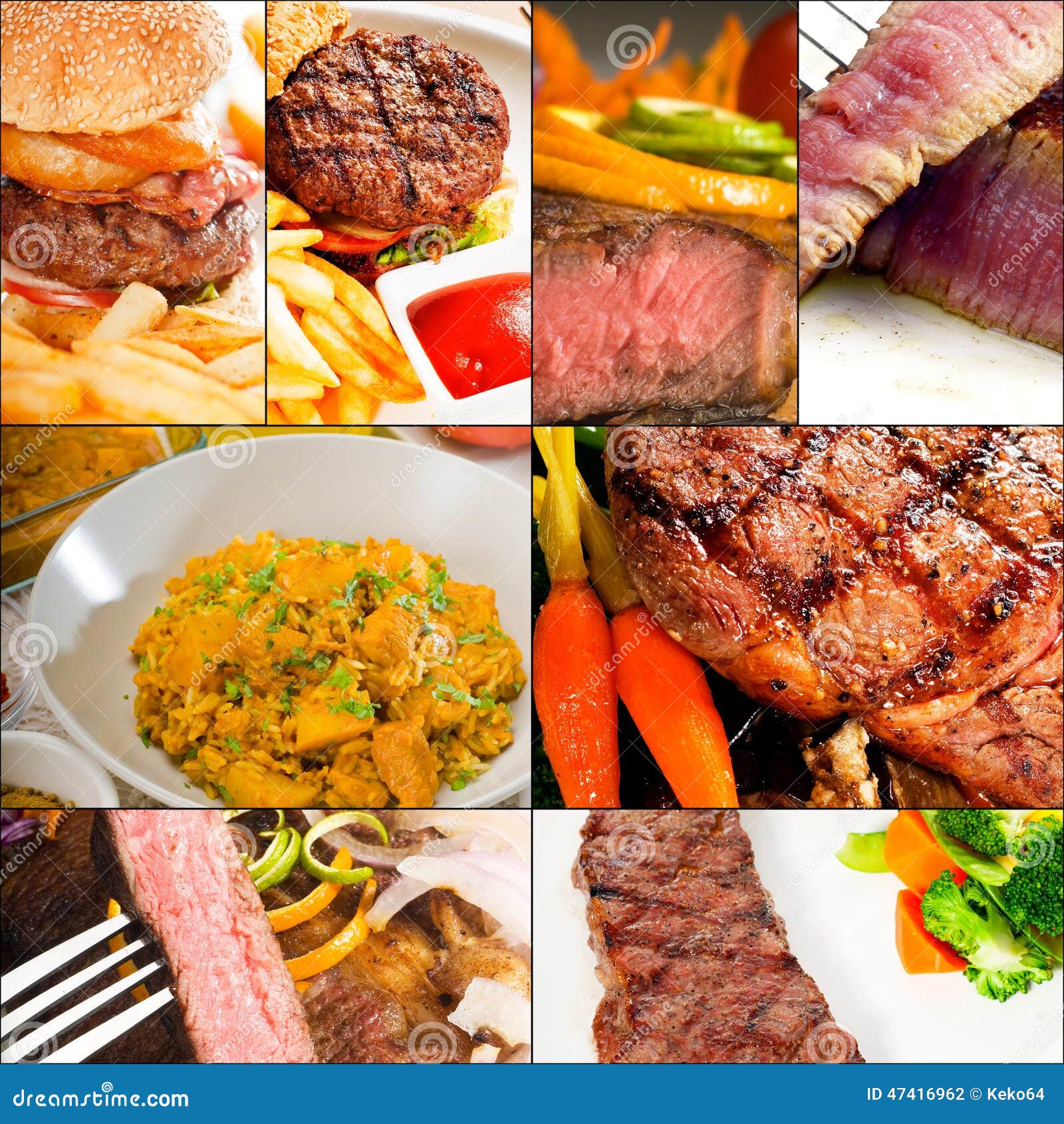 Beef dishes collage stock photo. Image of juicy, food - 47416962