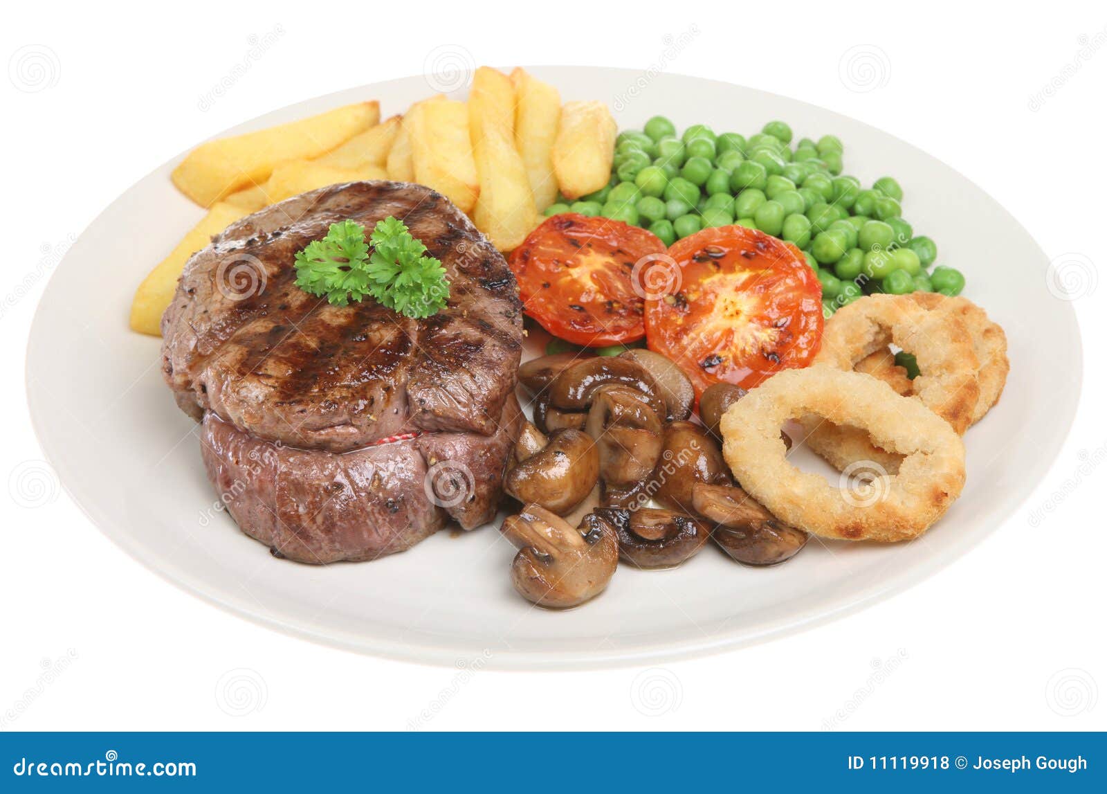 Beef Fillet Steak Dinner stock photo. Image of mushrooms - 11119918
