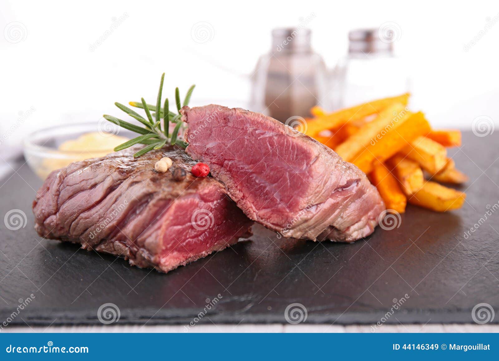Beef and french fries stock image. Image of steak, beefsteak - 44146349