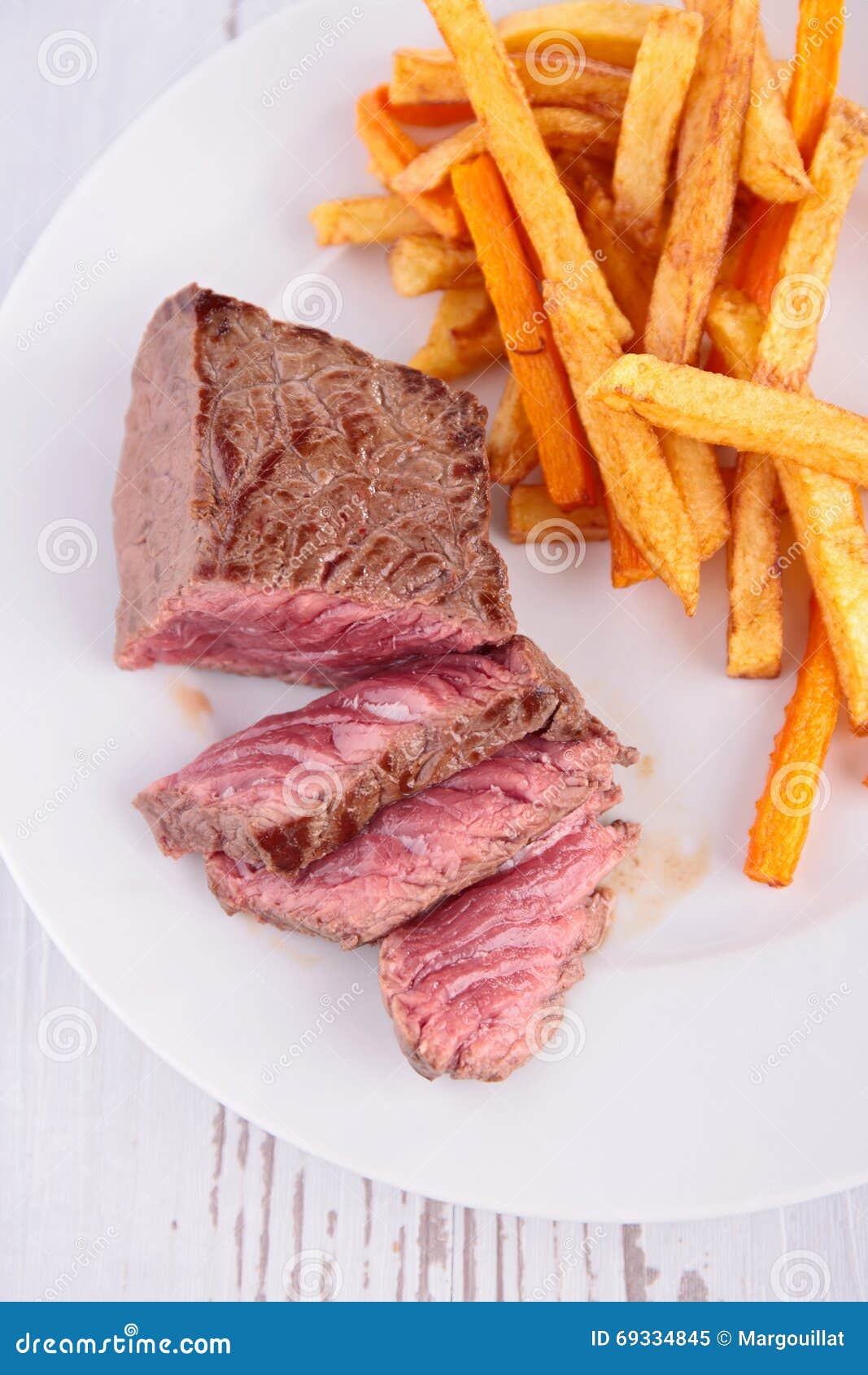 Beef and french fries stock image. Image of slice, beef - 69334845