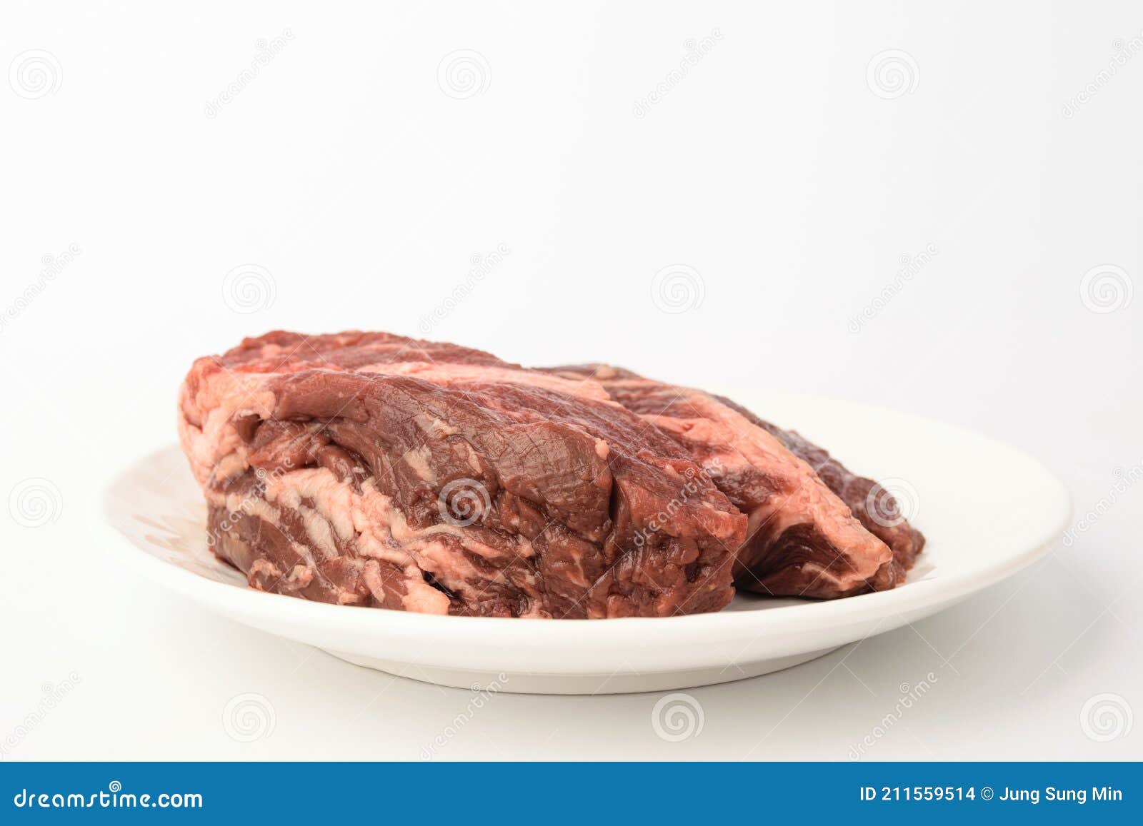 Beef Front Leg on White Background Stock Photo - Image of meal, fresh ...