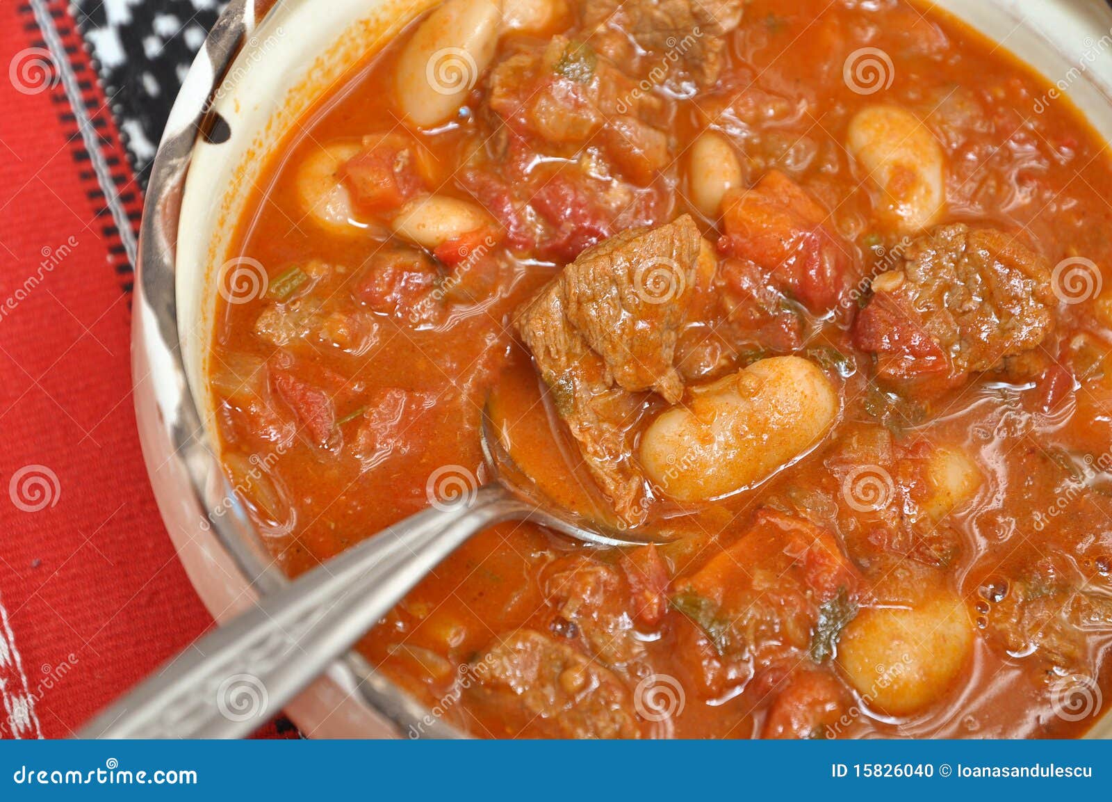 Beef Goulash with beans stock photo. Image of european - 15826040