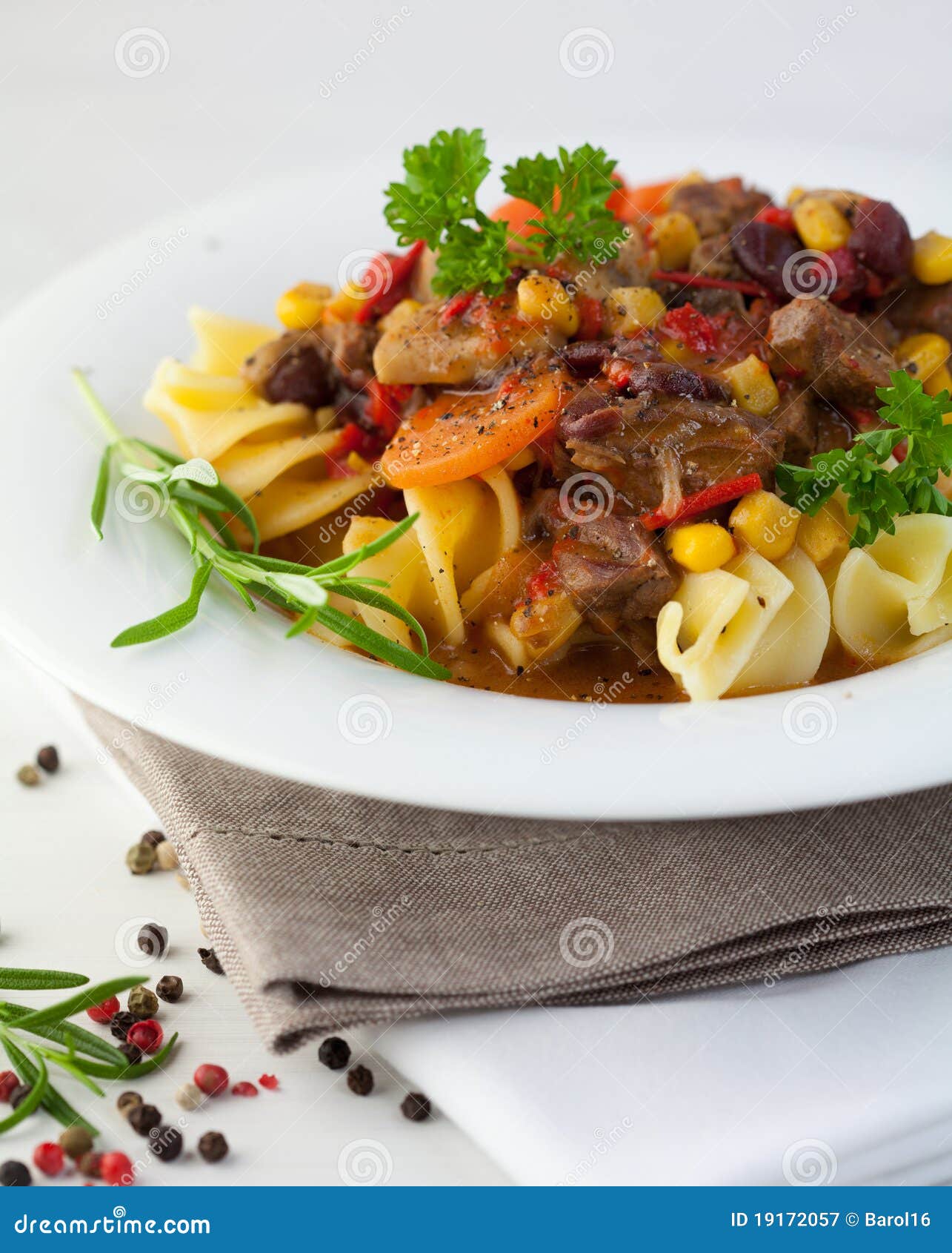 Beef Goulash With Mashed Potato - Traditional Serbian Dish Teleci Gulas ...