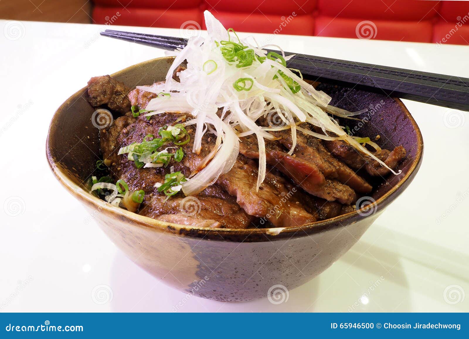 Beef grill with rice stock photo. Image of rice, style - 65946500