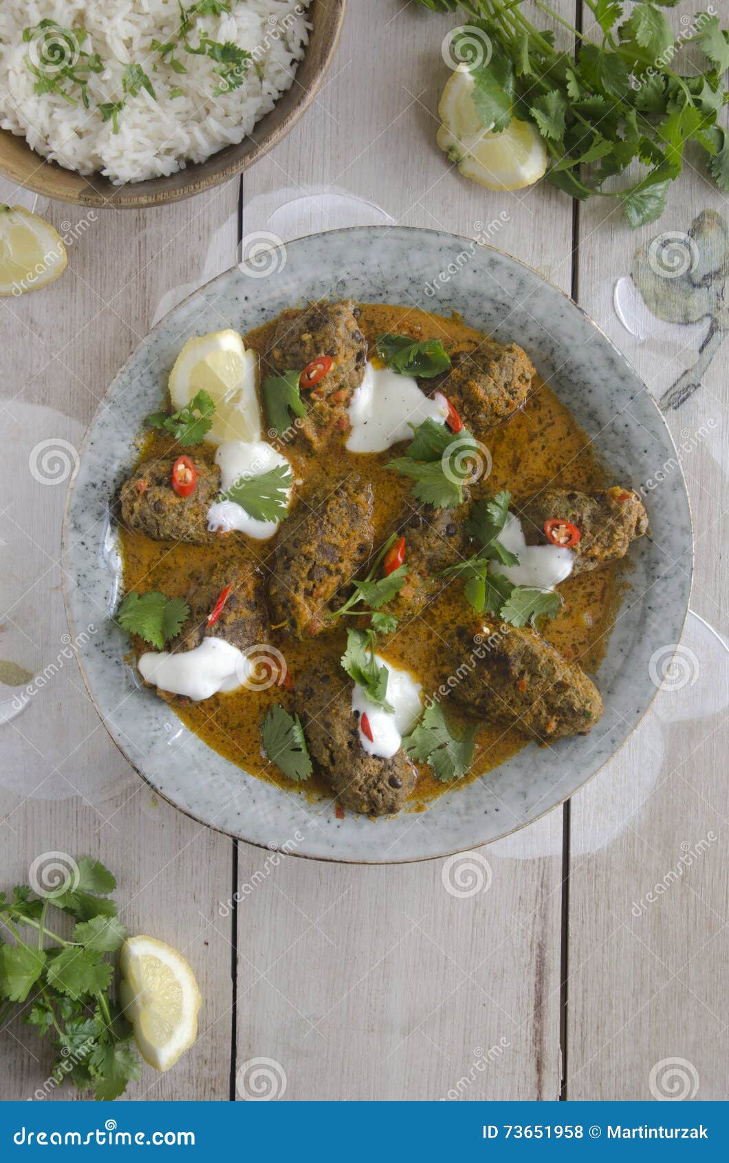 Beef kofta curry stock photo. Image of kofta, yogurt - 73651958