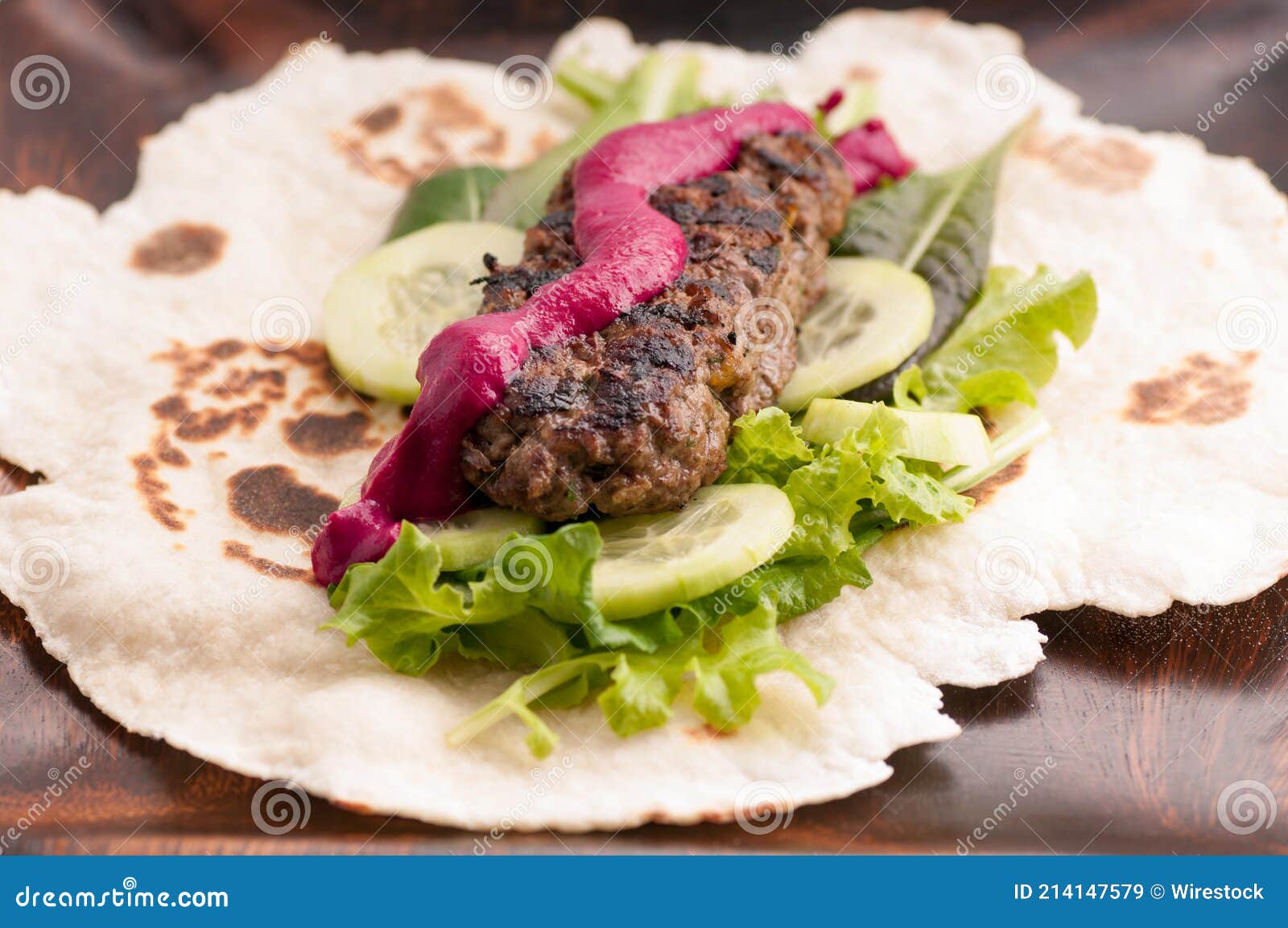 Beef koobideh meat patty stock image. Image of kebab - 214147579