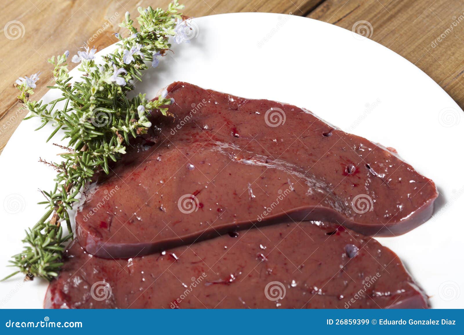 Beef liver stock image. Image of food, blood, rosemary - 26859399