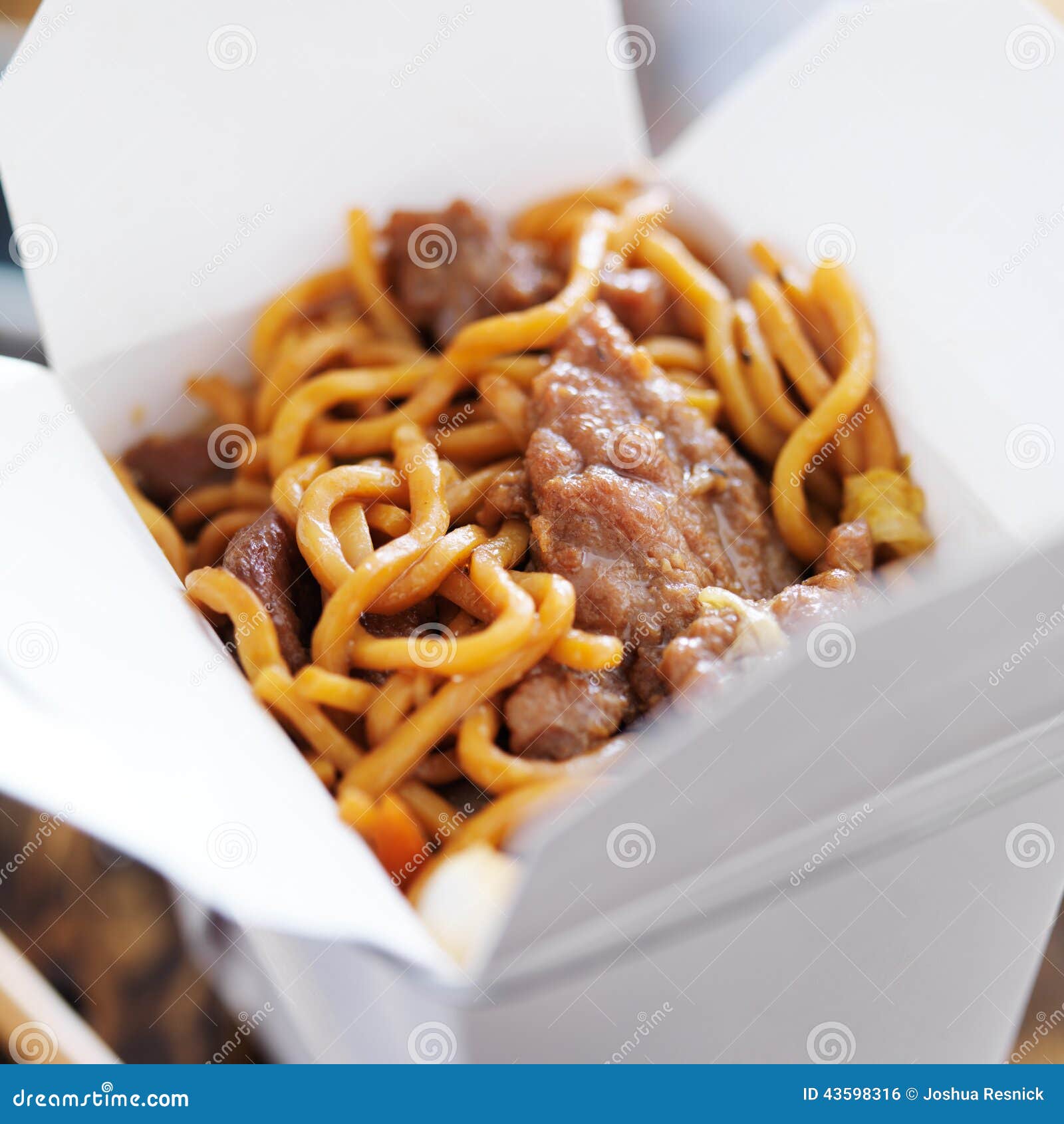 Beef Lo Mein in Take Out Box Stock Photo - Image of delivery, away ...