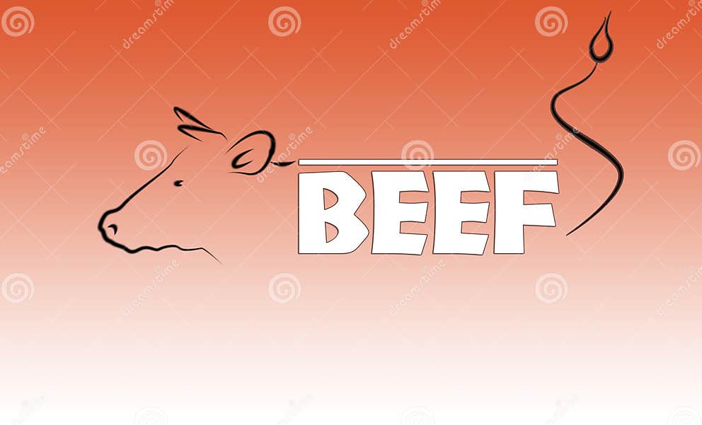 Beef logo stock illustration. Illustration of letters - 13359913