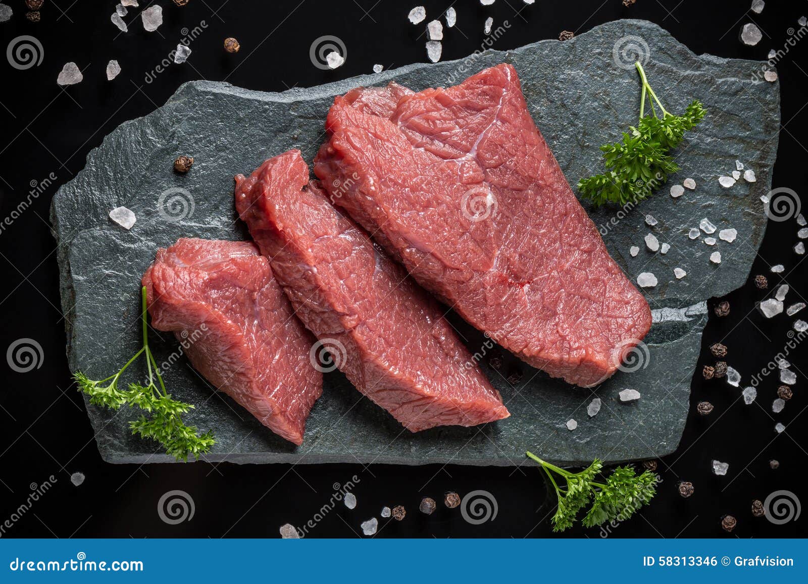Beef meat stock photo. Image of cutlet, stone, steak - 58313346