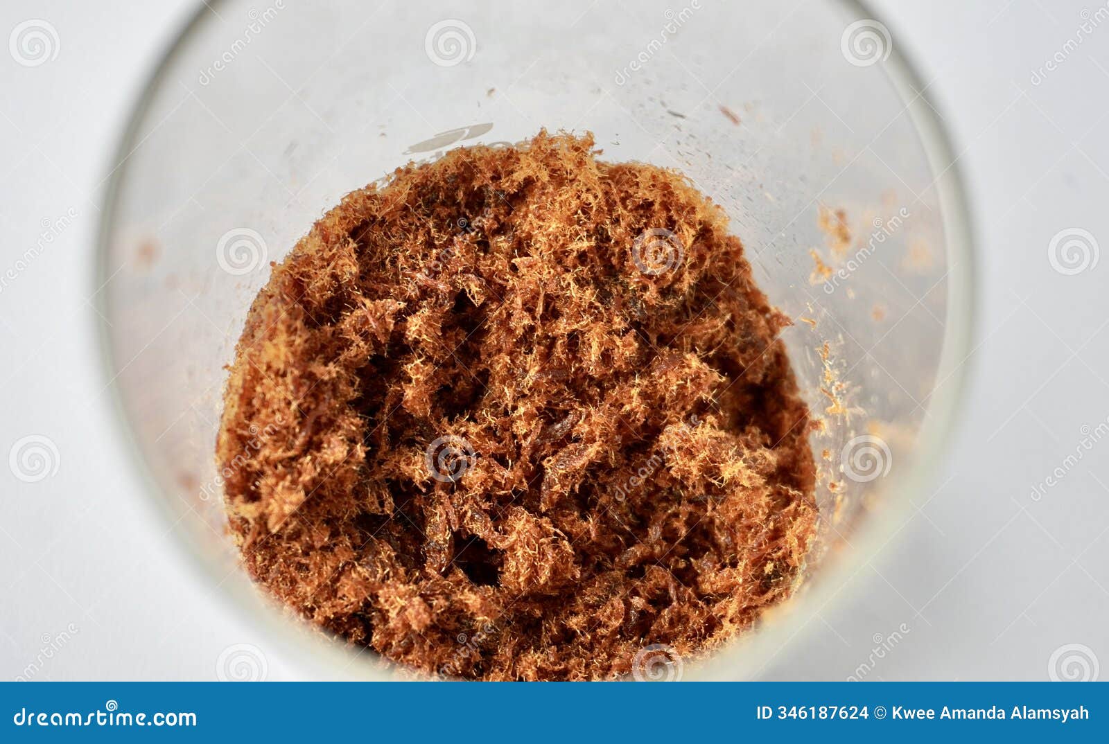 Beef Floss Inside Round Glass Container Stock Photo - Image of beef ...