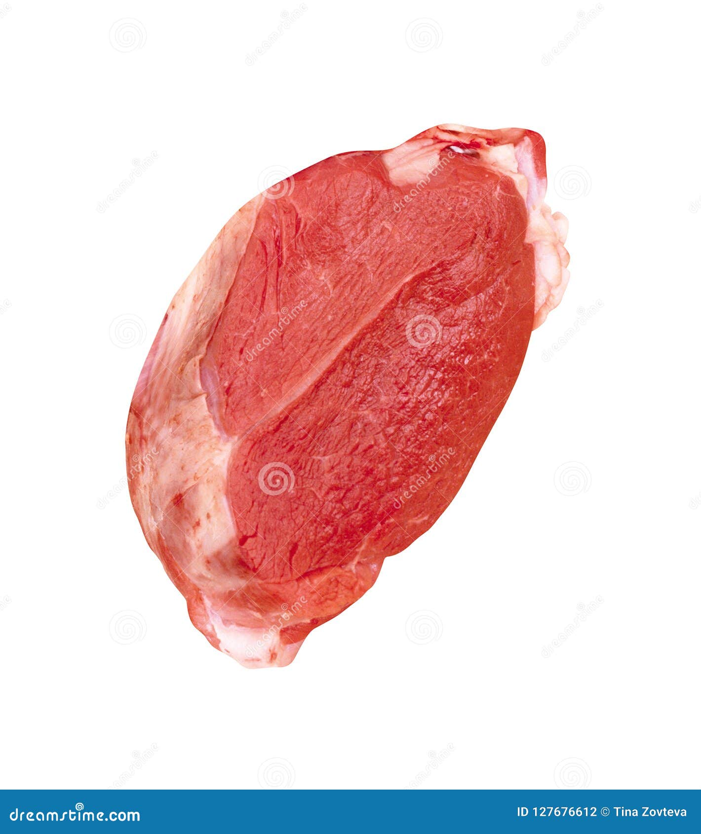 Beef Meat Isolated on White Stock Photo - Image of delicious, round ...