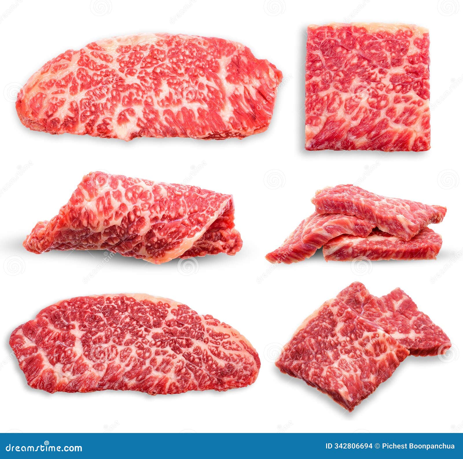 Beef Meat Isolated on White Clipping Path Stock Photo - Image of roll ...