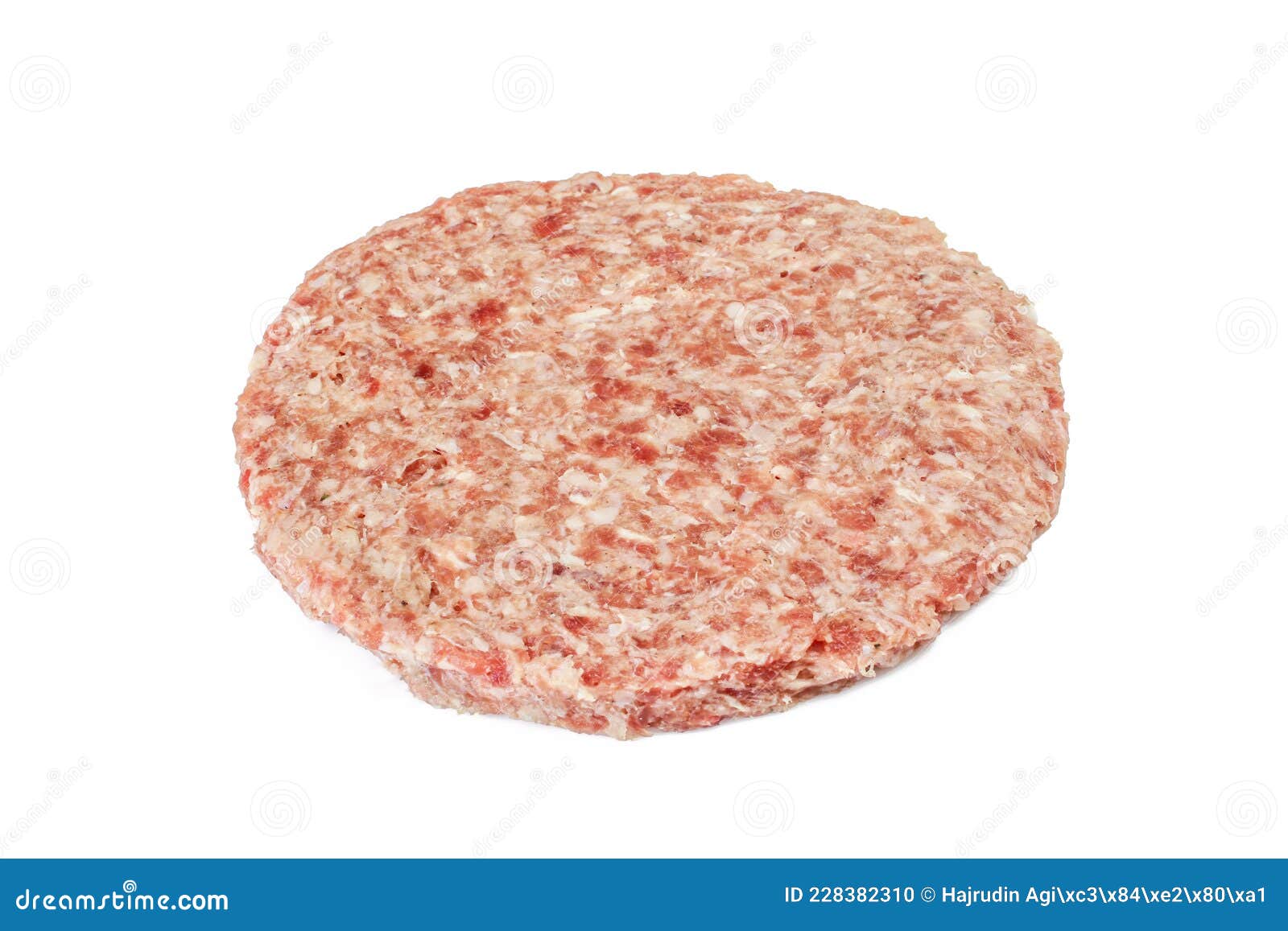 Beef Meat Patty for Burger Isolated on White Background Stock Photo ...