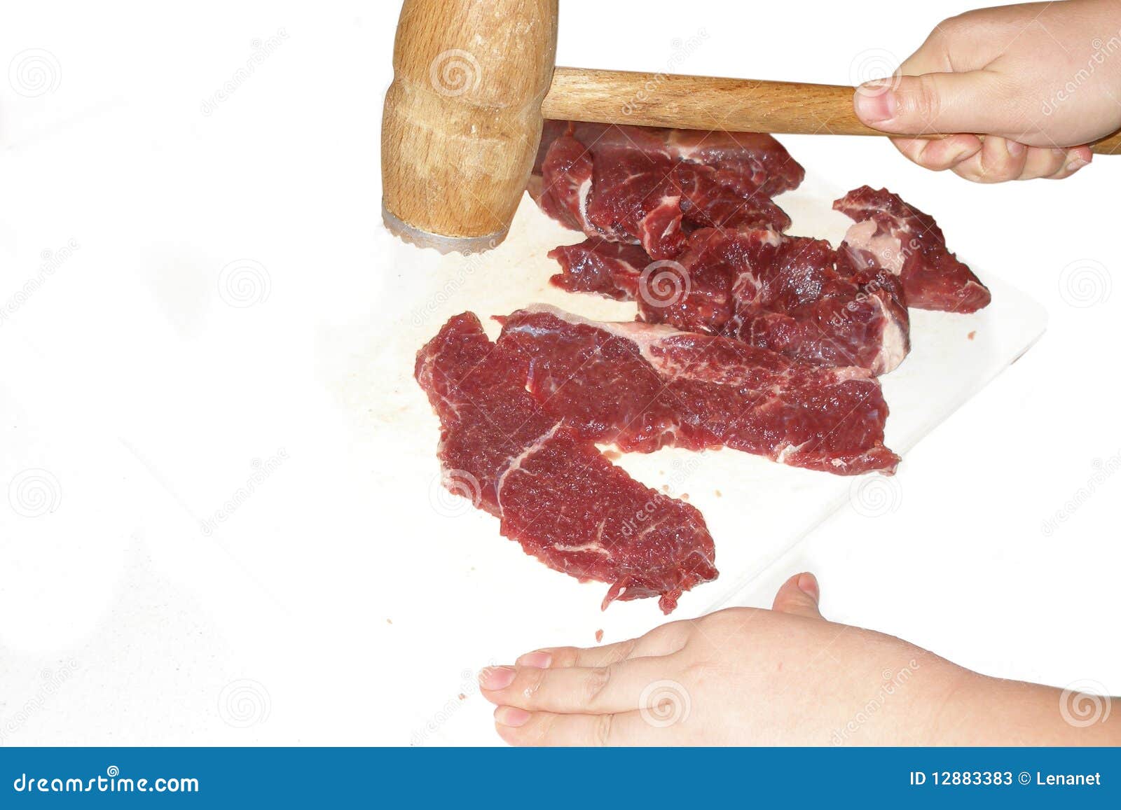 Beef Meat Preparing for Frying Stock Image - Image of corn, dinner ...
