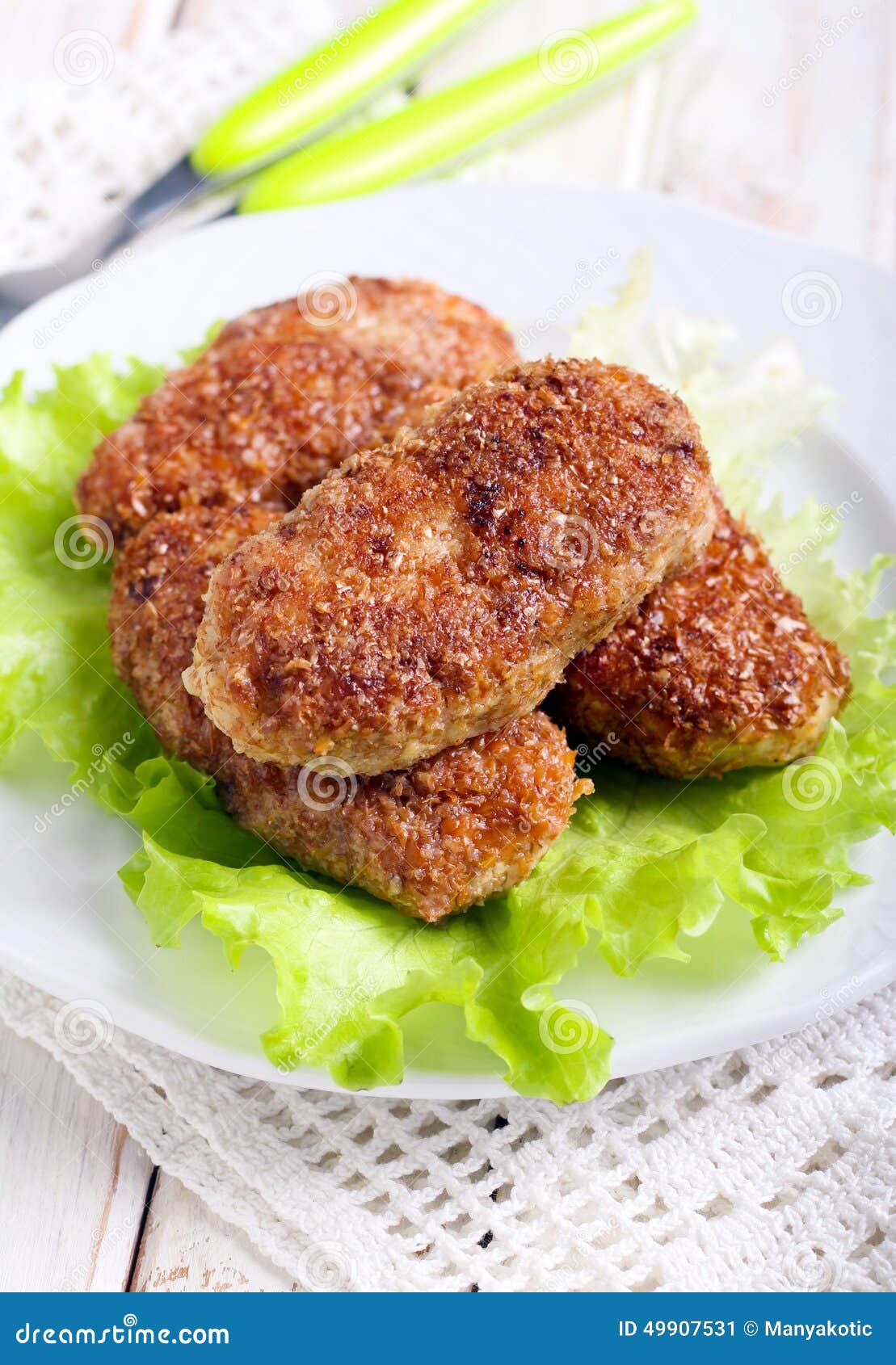 Beef mince meat cutlets stock image. Image of fried, breading - 49907531