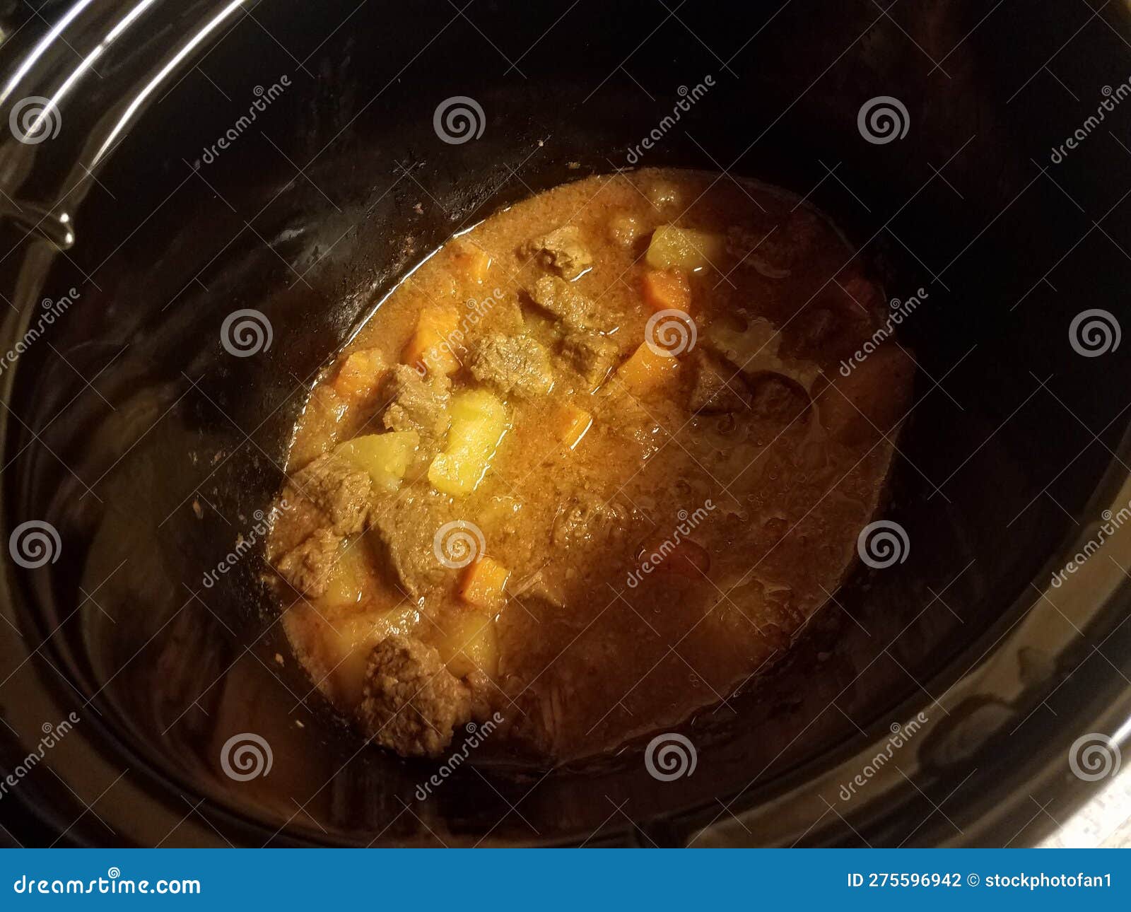 Beef Olive and Potato Stew Cooking in a Hot Pot Stock Photo - Image of ...