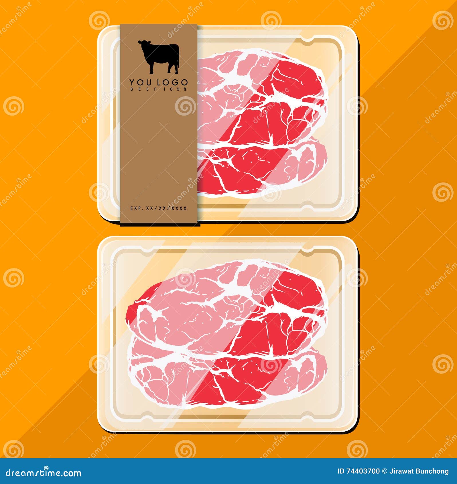 Beef Package stock vector. Illustration of background - 74403700