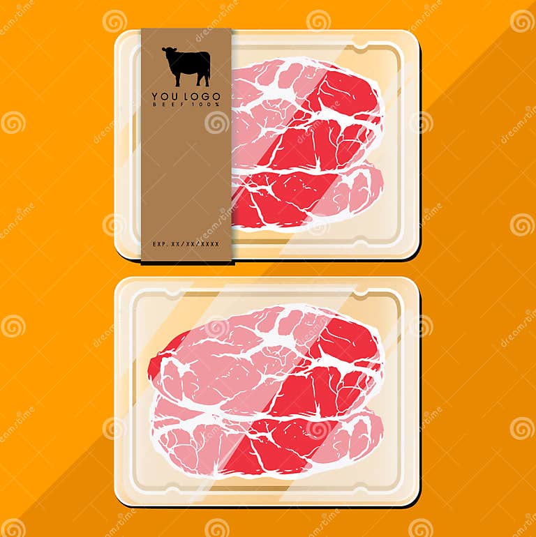 Beef Package stock vector. Illustration of background - 74403700
