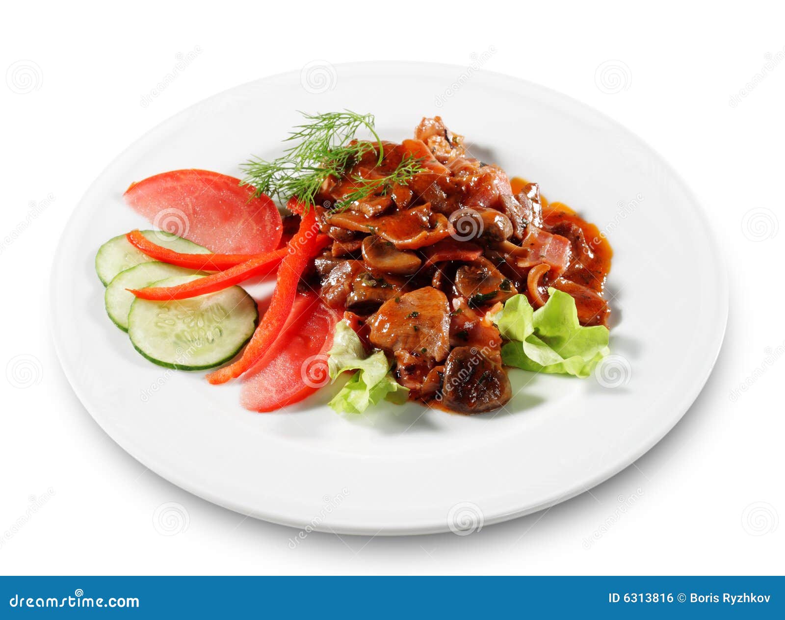 Beef Plate stock photo. Image of dinner, beef, meal, dish - 6313816