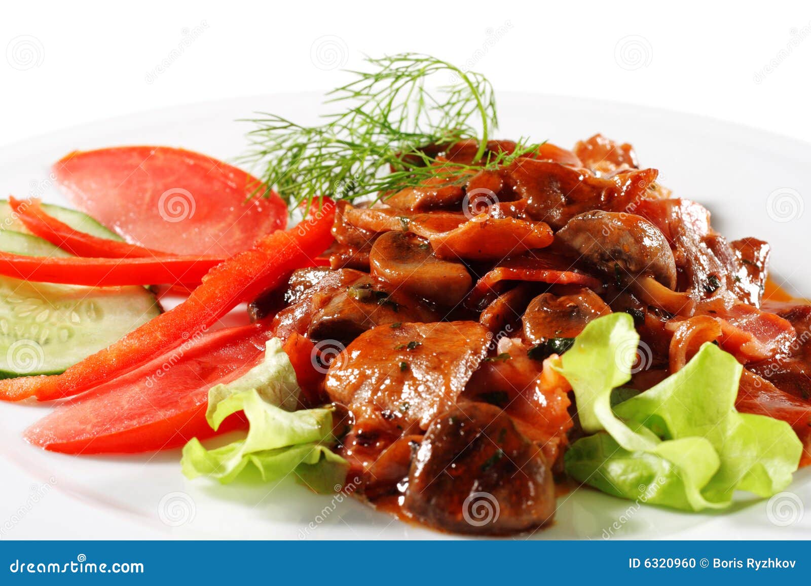 Beef Plate stock photo. Image of mushroom, cookery, plate - 6320960