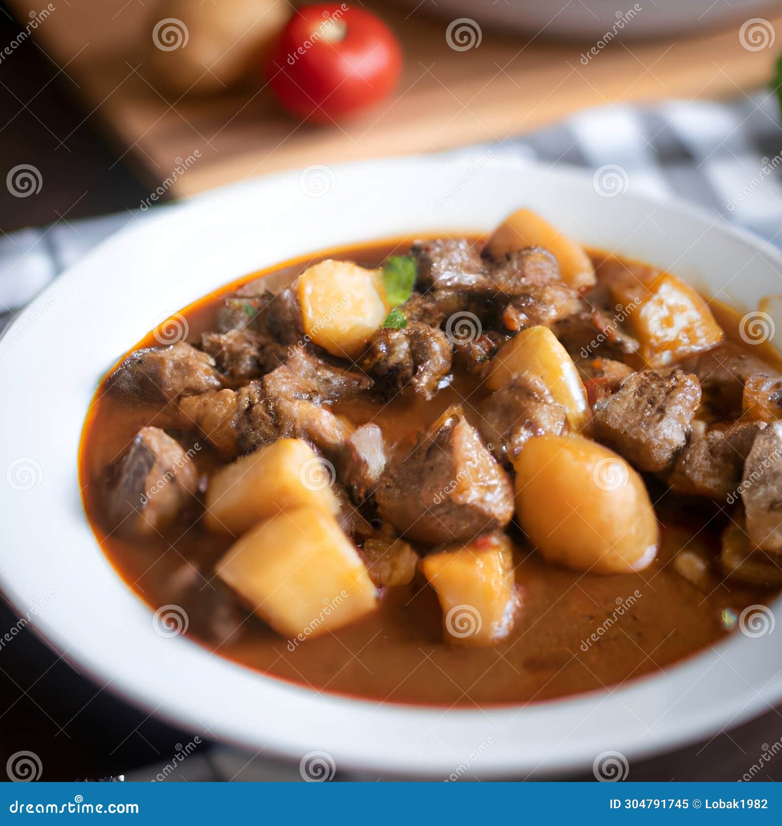 Beef and Potato Stew stock illustration. Illustration of plant - 304791745