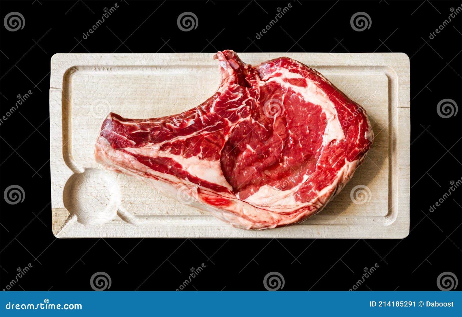 Beef Prime Rib on a Cutting Board Stock Image - Image of organic ...