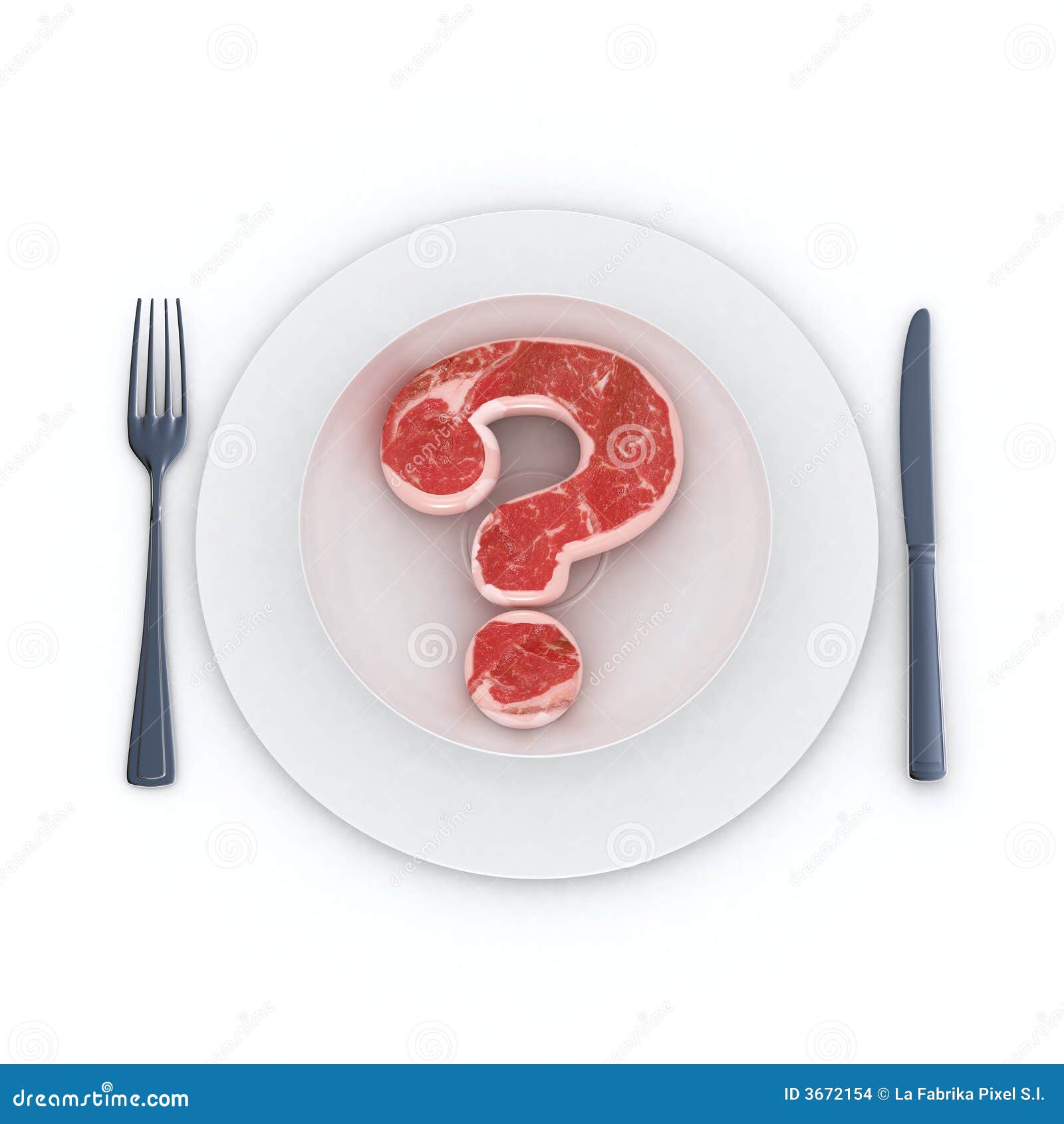 Beef question mark stock illustration. Illustration of knife - 3672154