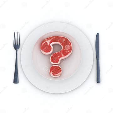 Beef question mark stock illustration. Illustration of knife - 3672154